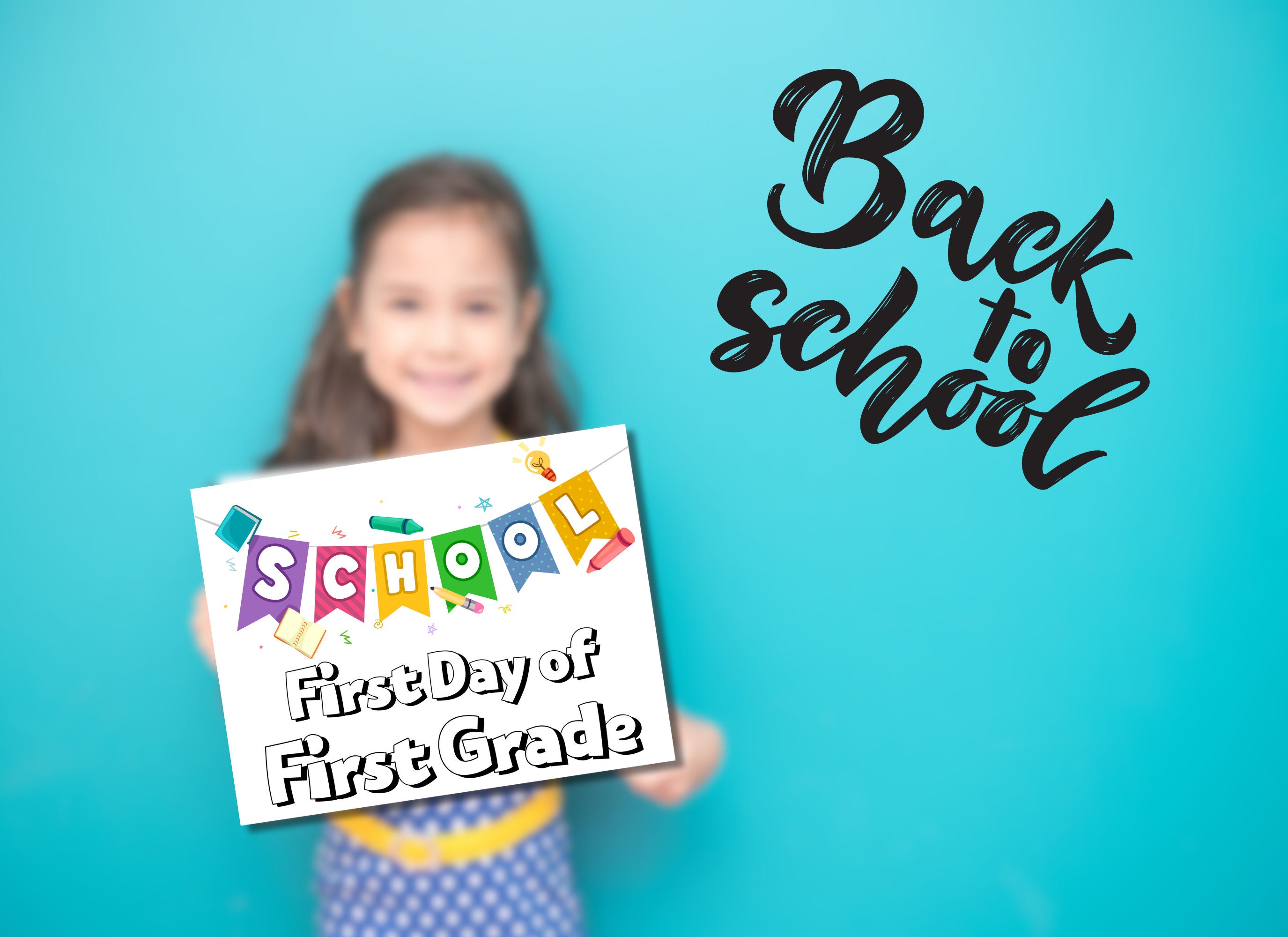 First Day of School Sign Back to School Sign Printable First Day School ...