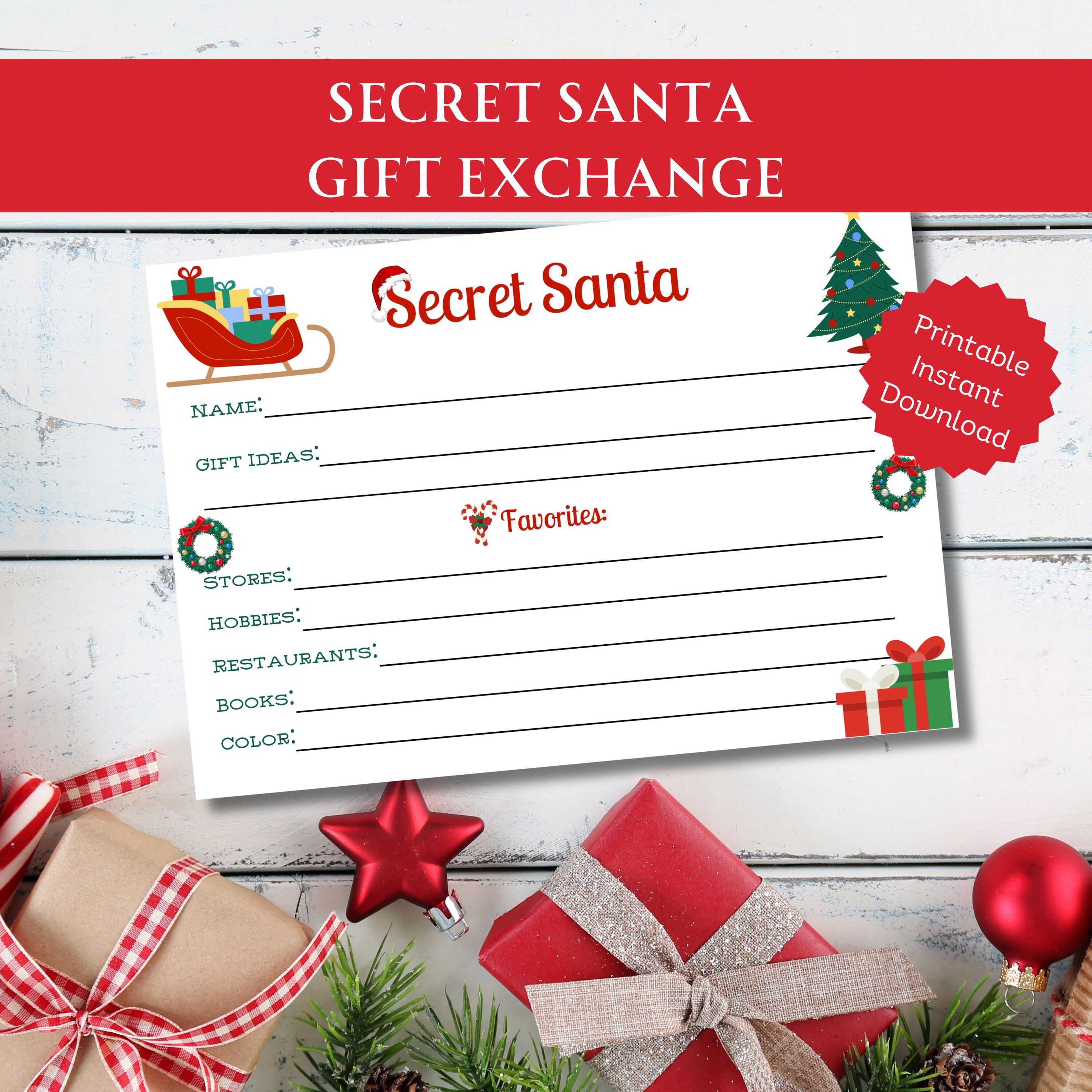 Secret Santa Gift Exchange | Holiday Party Gift Exchange | Christmas ...
