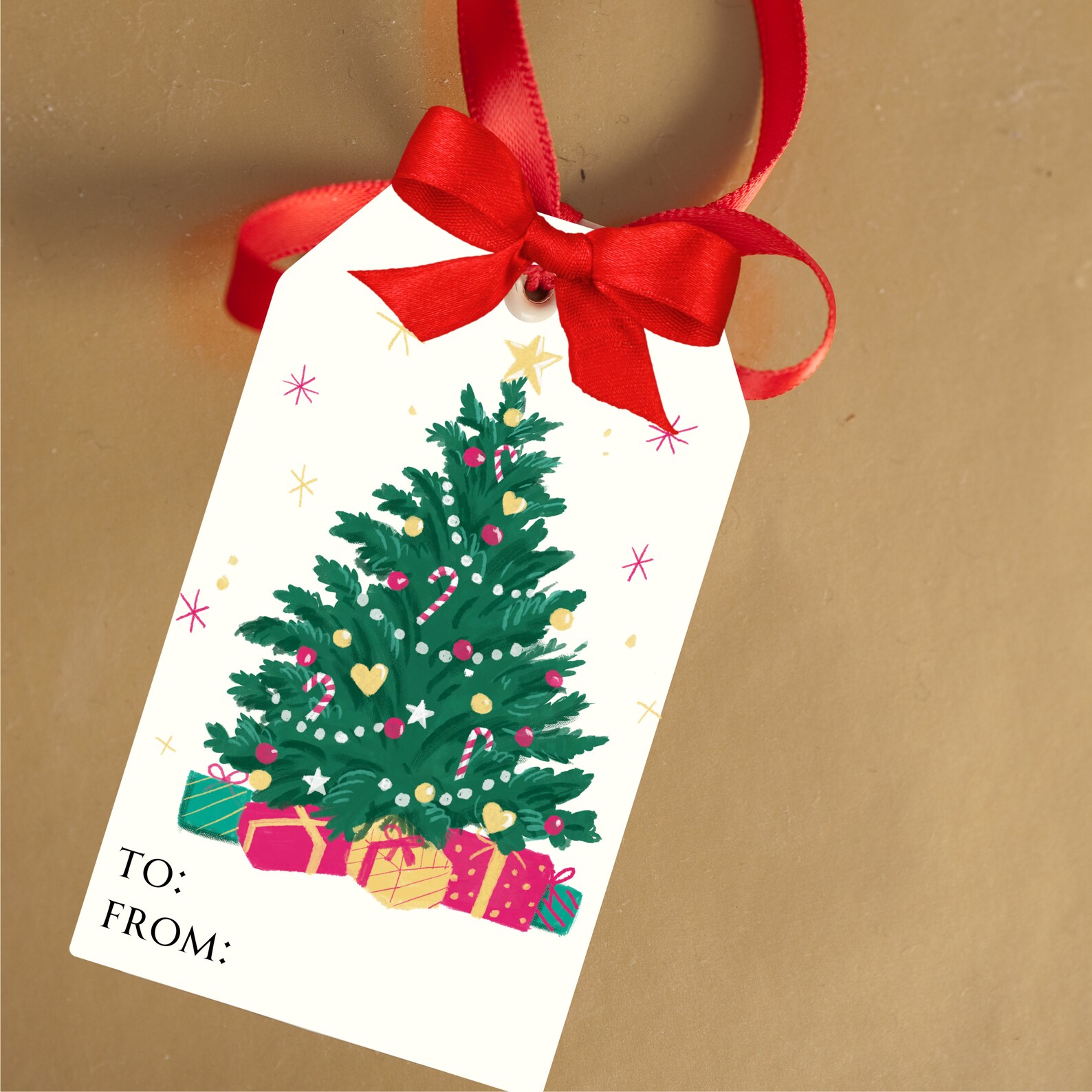 Christmas Gift Tag | Printable Christmas Gift Tag | Christmas Tree Gift ...