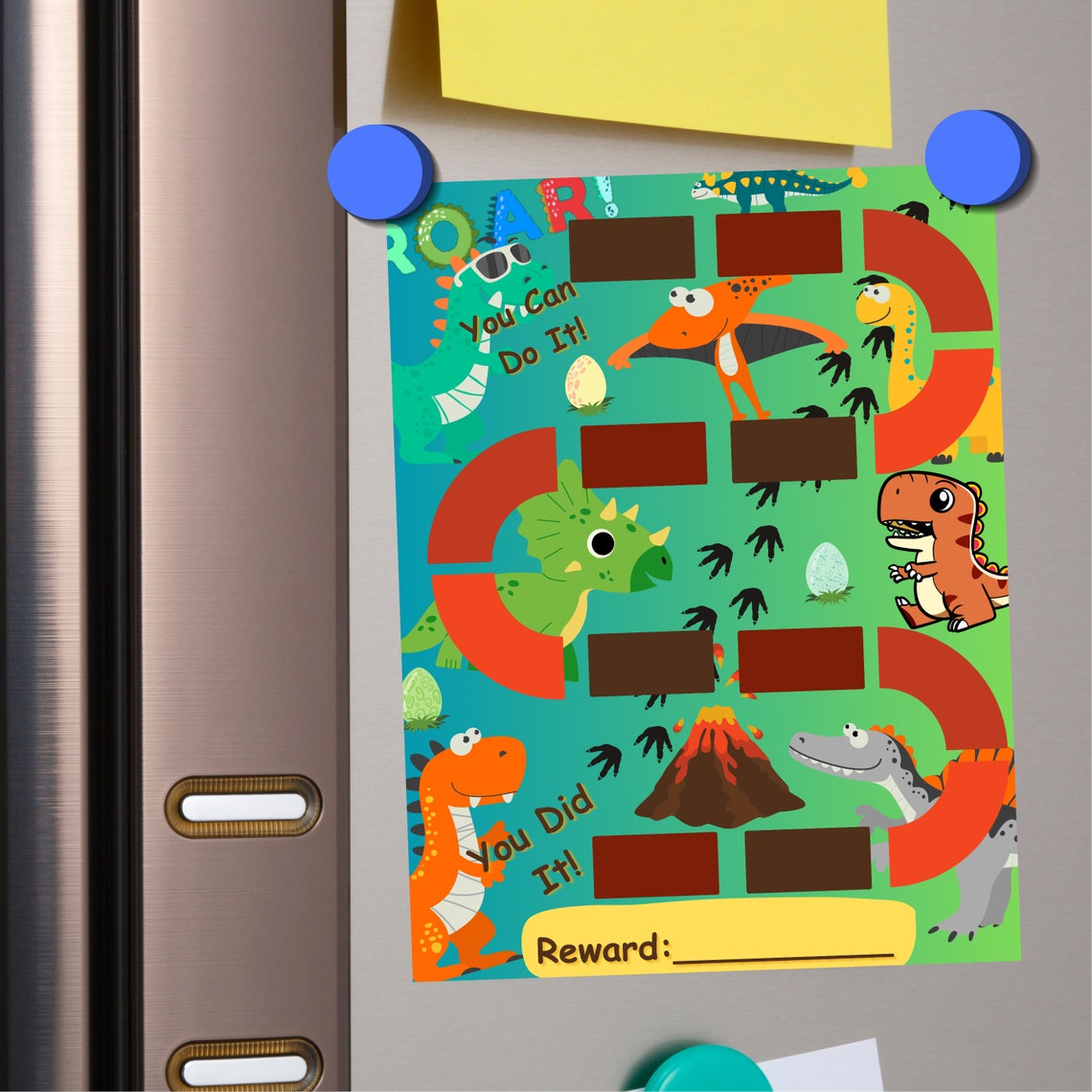 Dinosaur Reward Chart for Kids, Behavior Chart for Kids - PDF Download ...