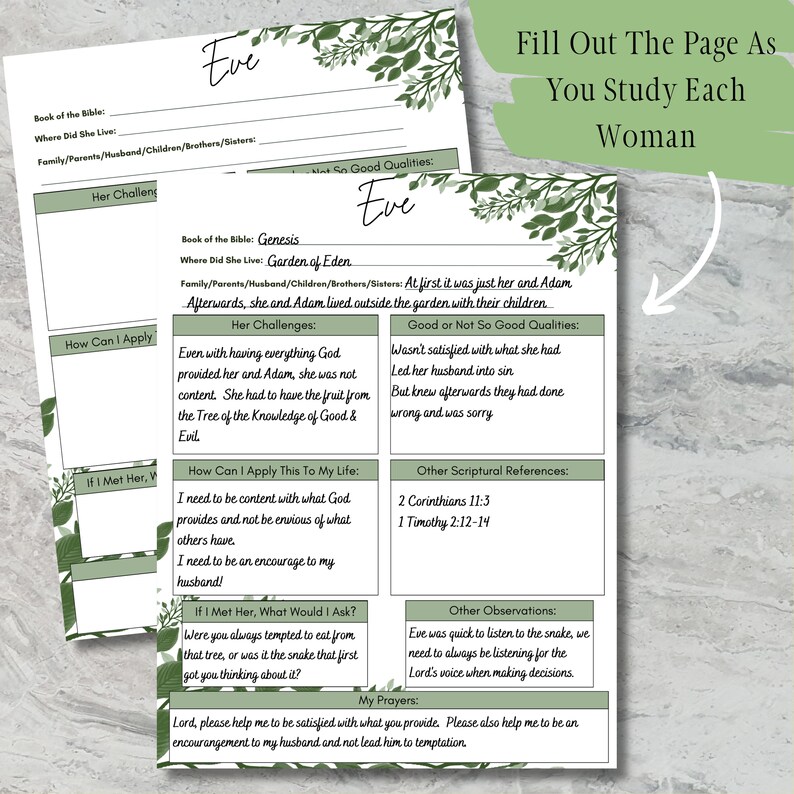 Bible Study | Women of the Bible | Women of Faith Research Worksheets ...