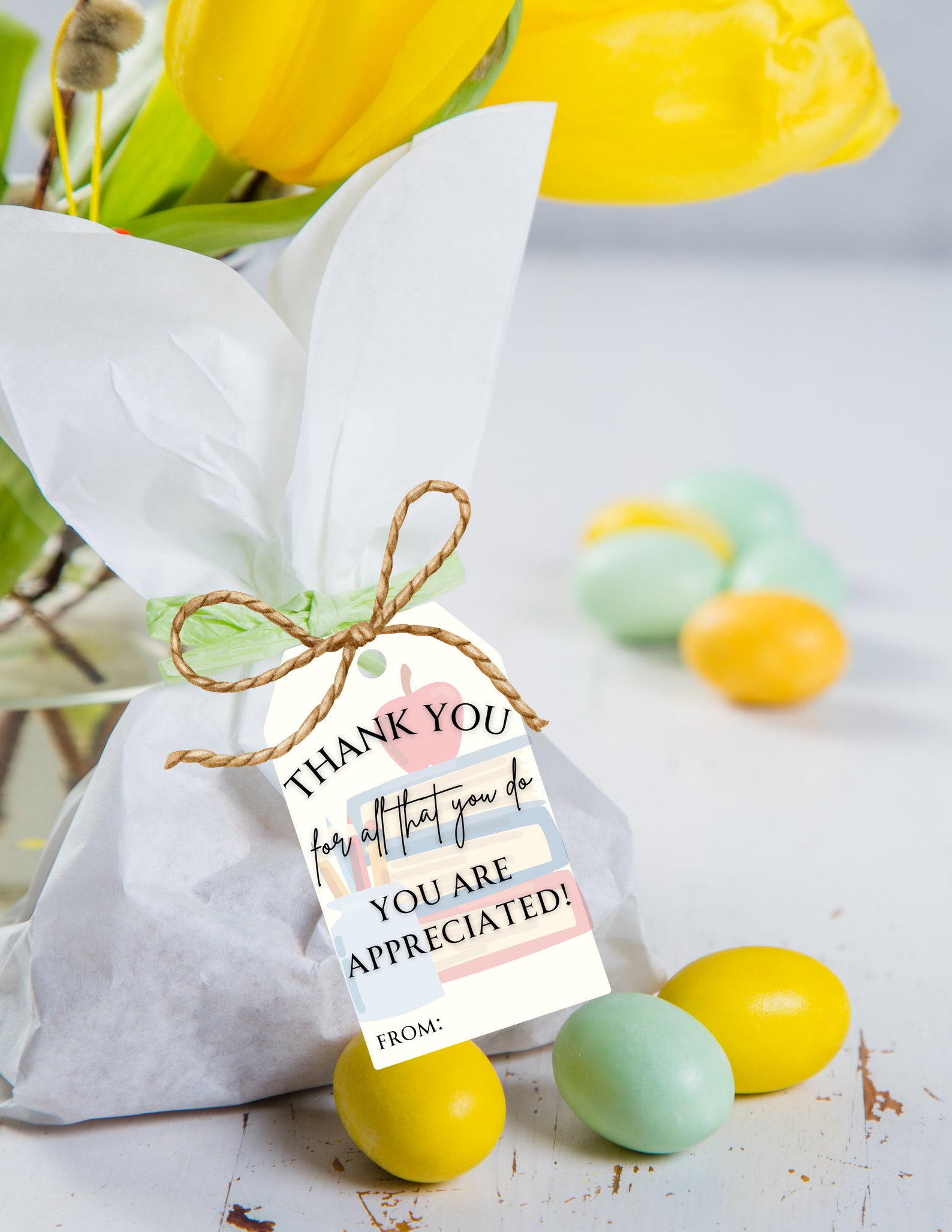 Teacher Appreciation Gift Tag Thank You Gift Tag Teacher - Etsy