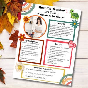 Meet the Teacher Retro Meet the Teacher Boho Meet the Teacher Printable ...