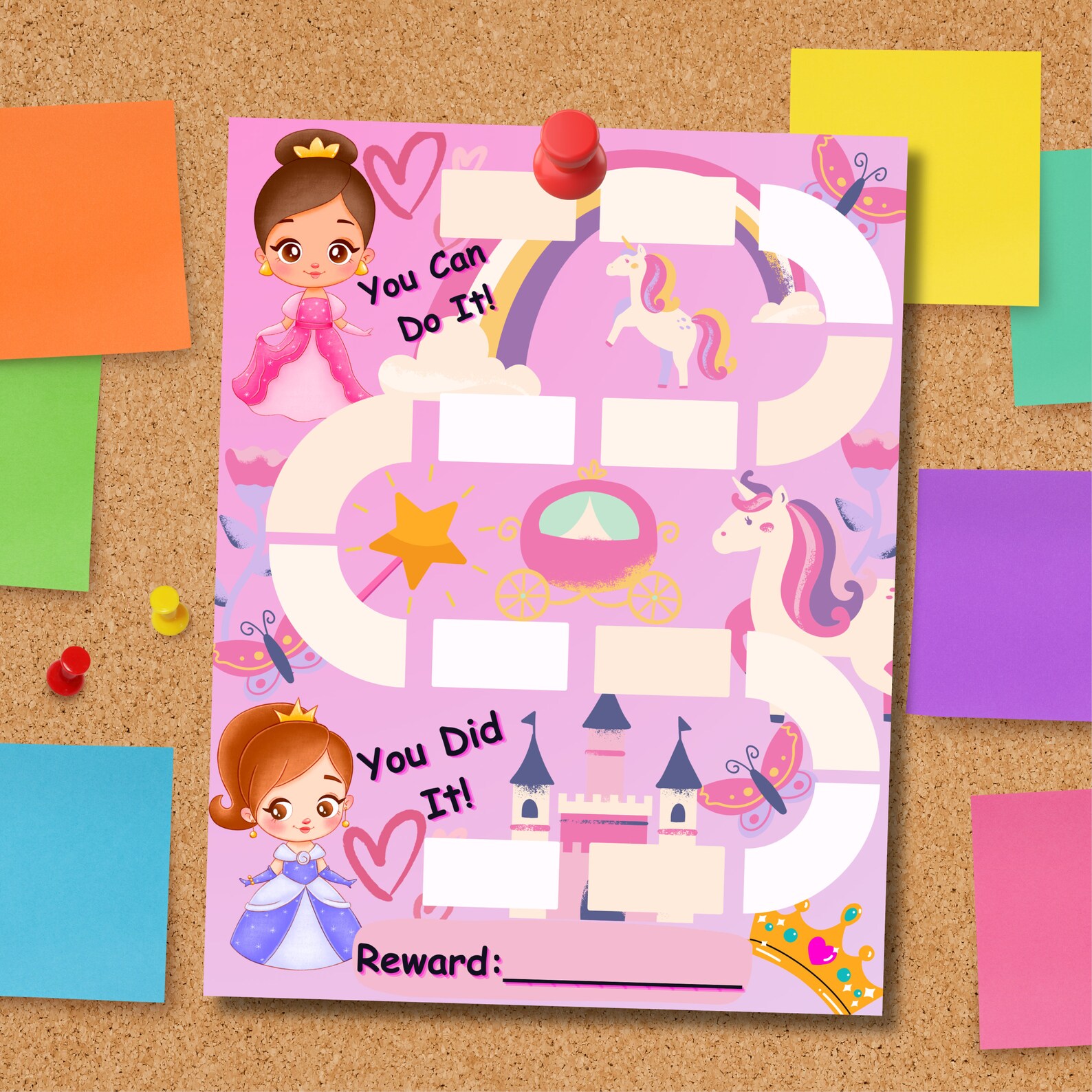 Princess Reward Chart for Kids | Behavior Chart for Kids | Printable ...