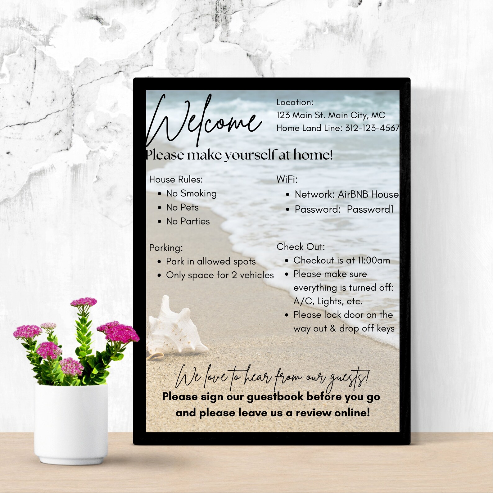 Vacation Rental Welcome Sign, Airbnb Welcome Sign, Vacation Rental ...