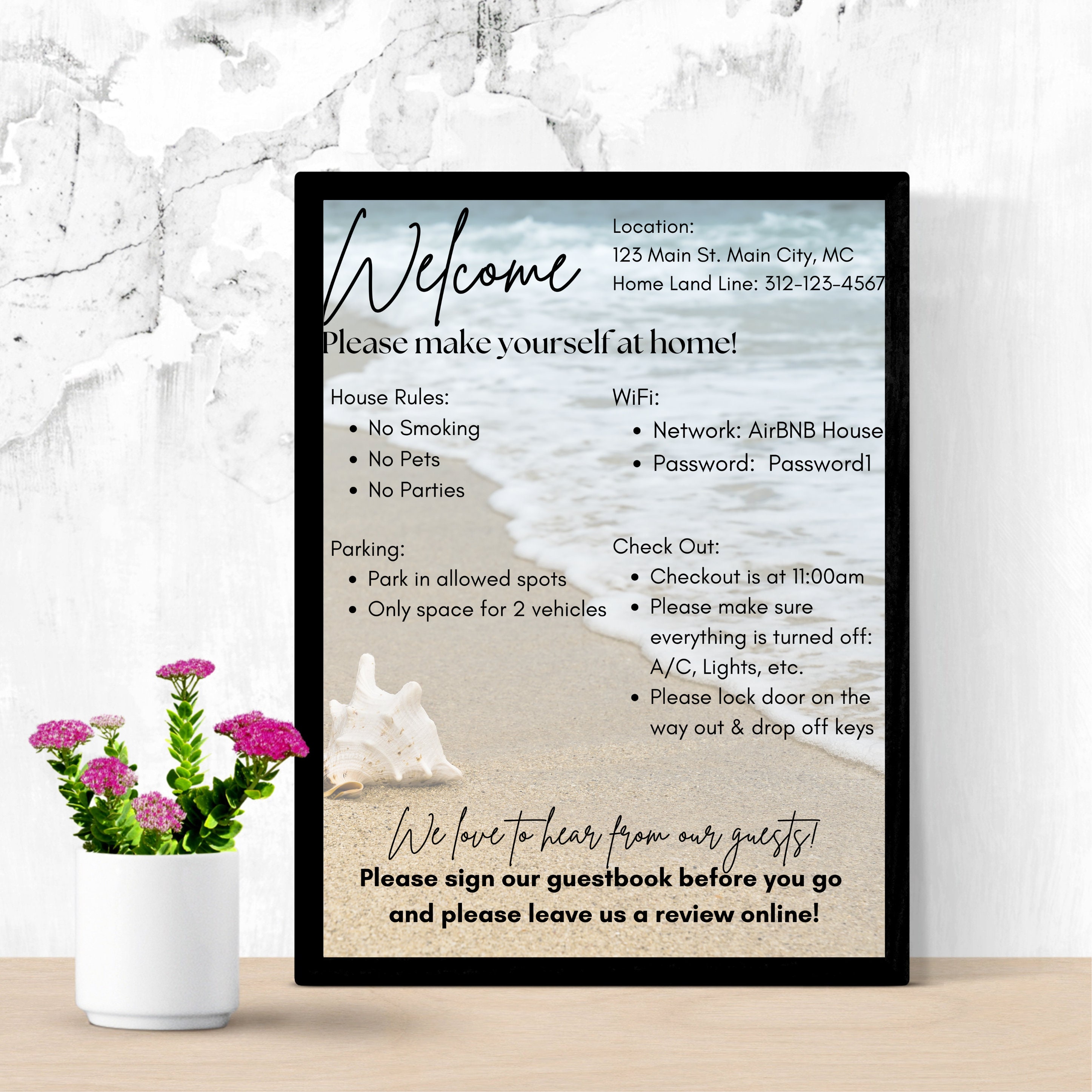 Vacation Rental Welcome Sign, Airbnb Welcome Sign, Vacation Rental ...