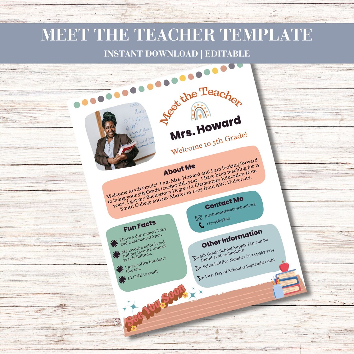 Meet the Teacher | Simple Meet the Teacher | Boho Meet the Teacher ...