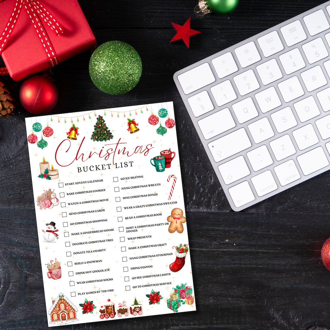 Christmas Bucket List | Printable Christmas Bucket List | Winter ...