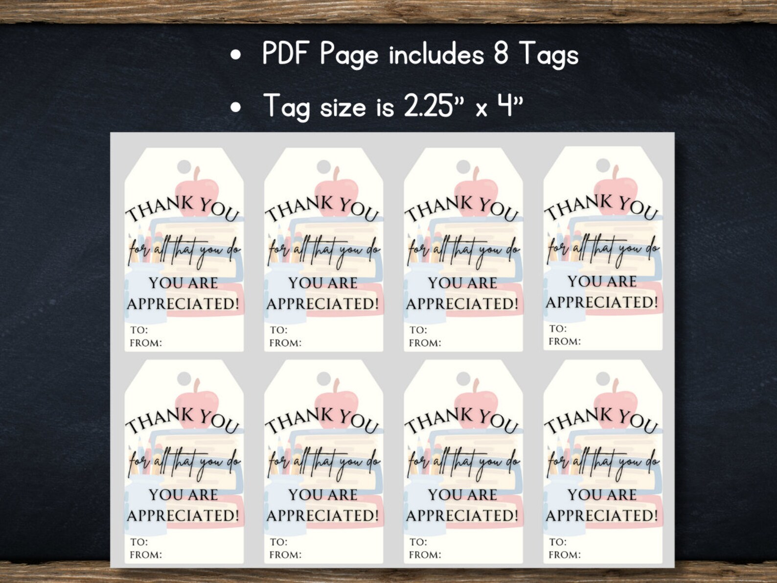 Teacher Appreciation Gift Tag |thank You Gift Tag | Teacher ...