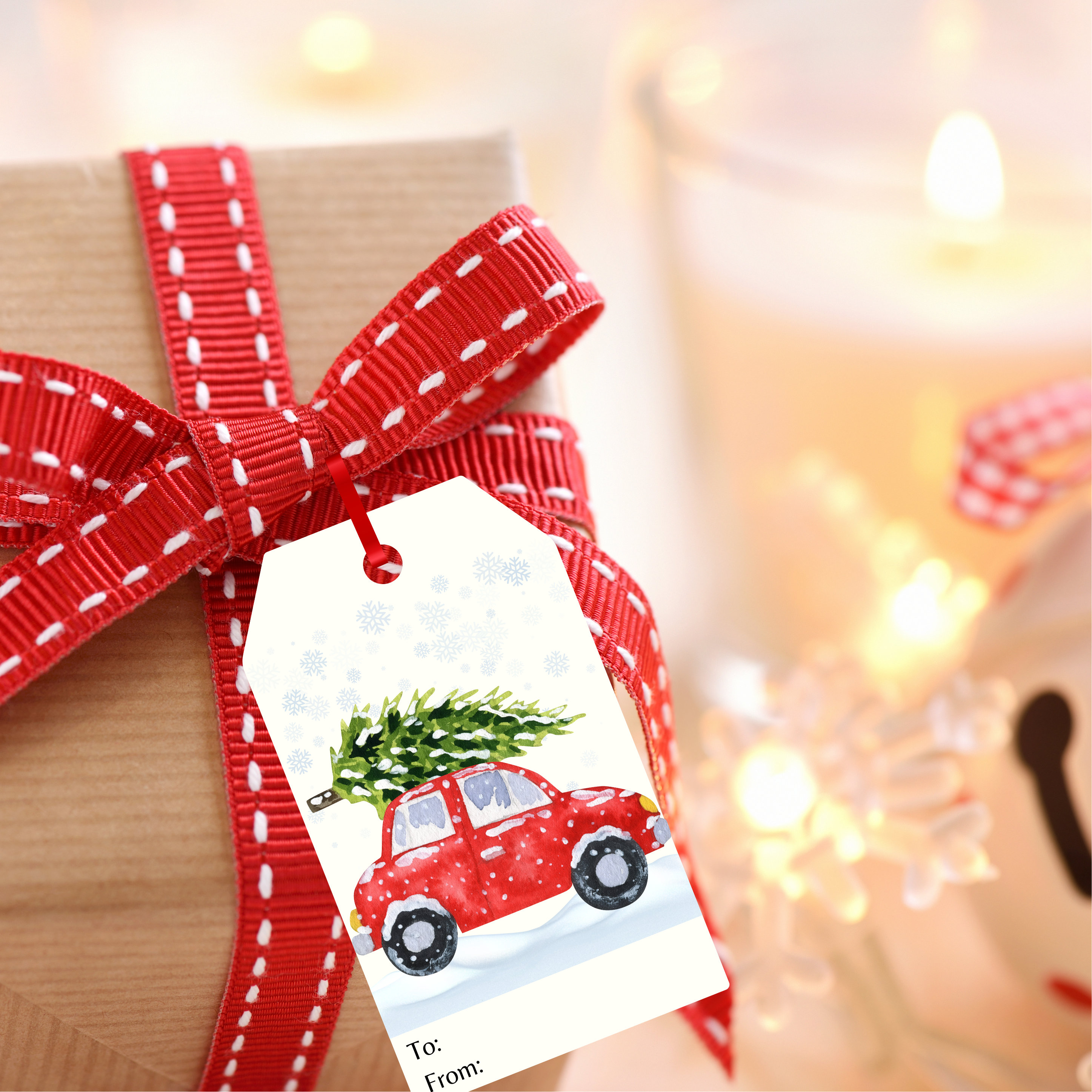 Christmas Gift Tag Printable Christmas Gift Tag Classic Christmas Gift ...