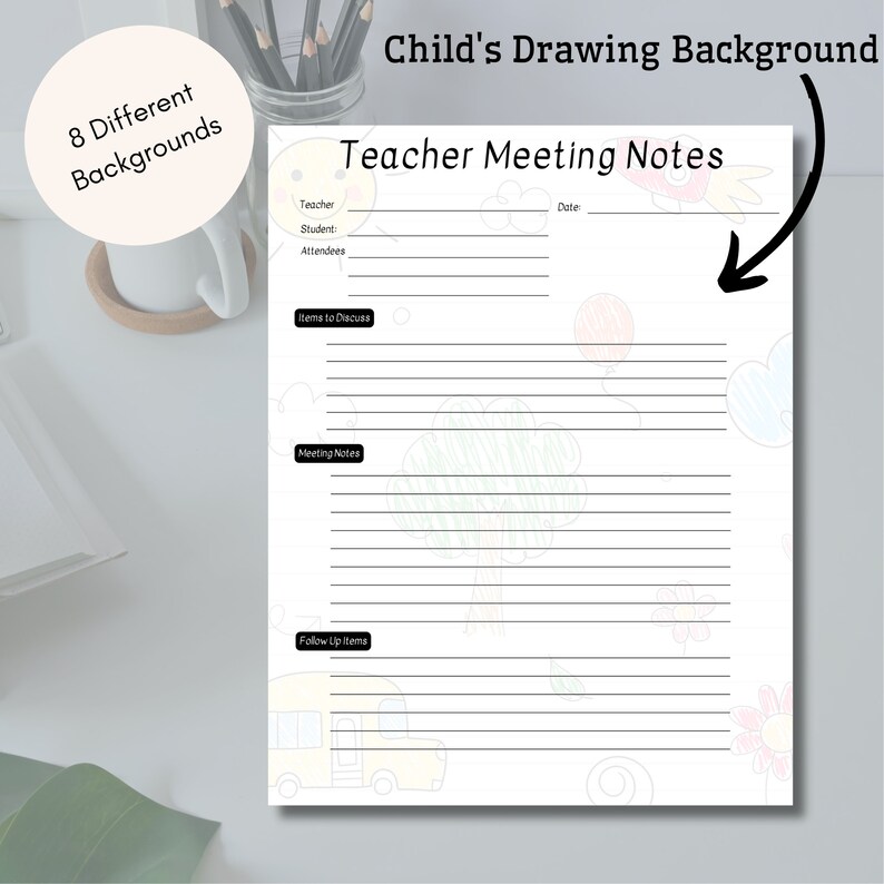 Teacher Meeting Notes | Printable Teacher Meeting Notes | Parent ...
