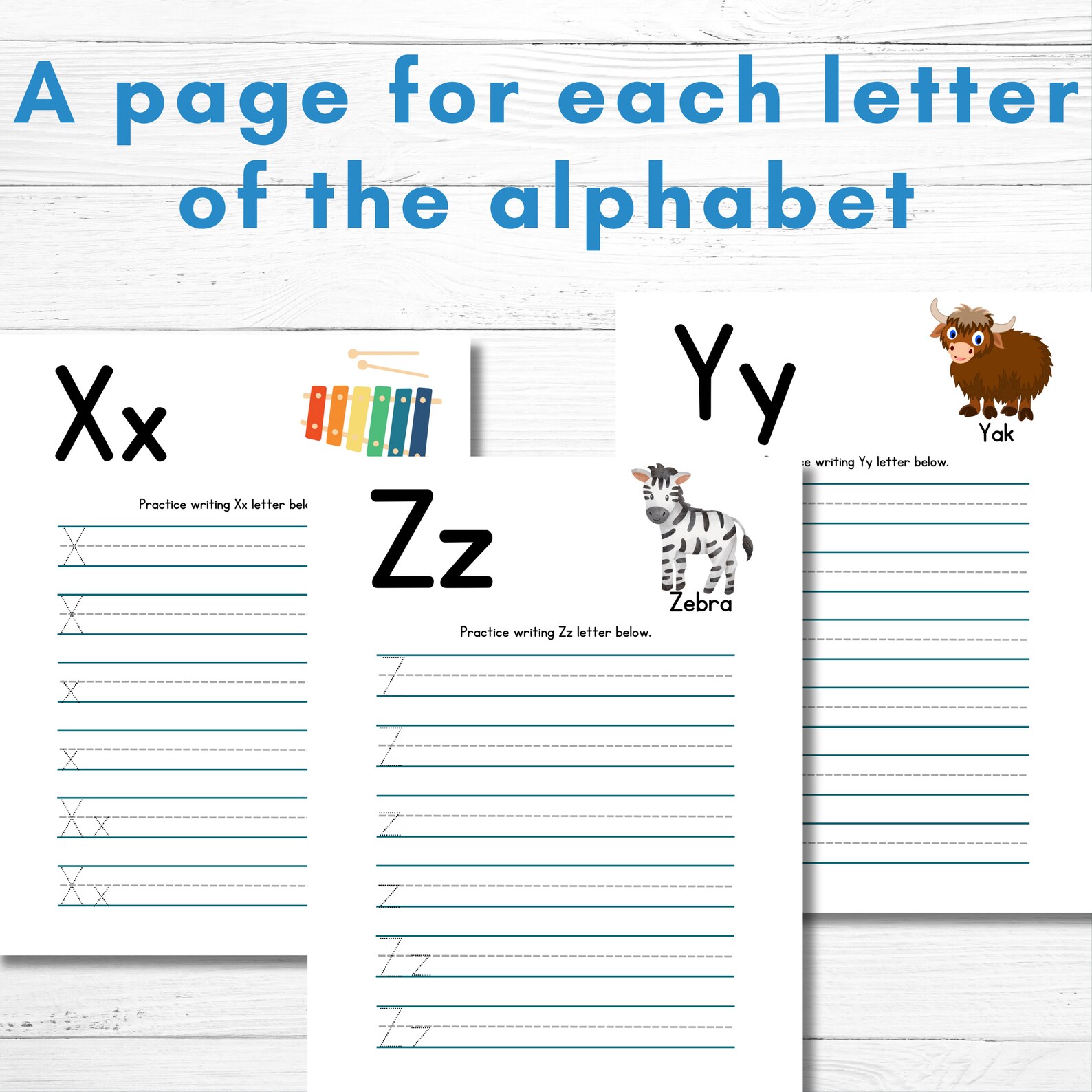 ABC Tracing Alphabet Tracing Letter Tracing Hand Writing - Etsy