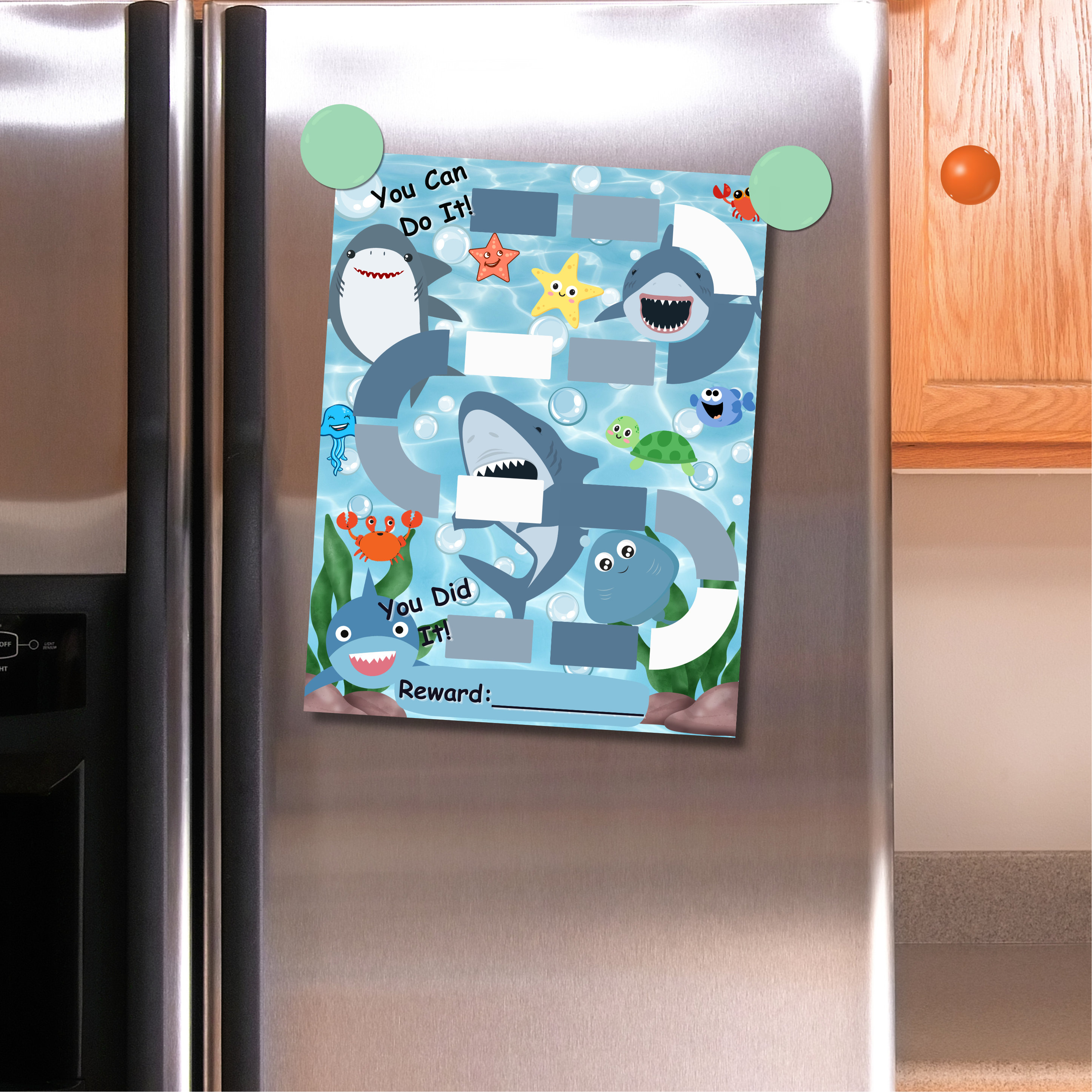 Shark Reward Chart for Kids | Printable Behavior Chart | Under the Sea ...