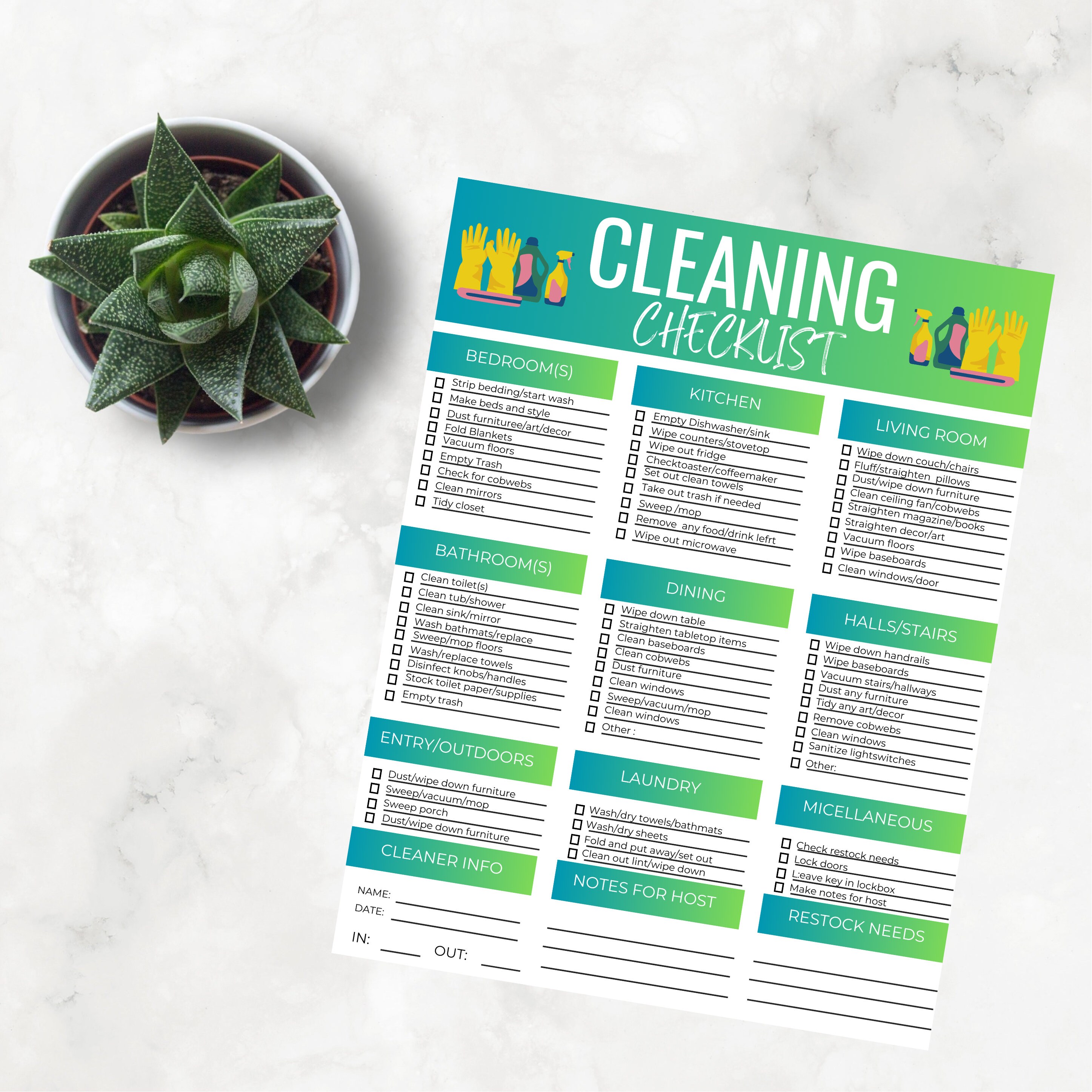 Cleaning Checklist | Vacation Rental Cleaning Checklist | Airbnb ...