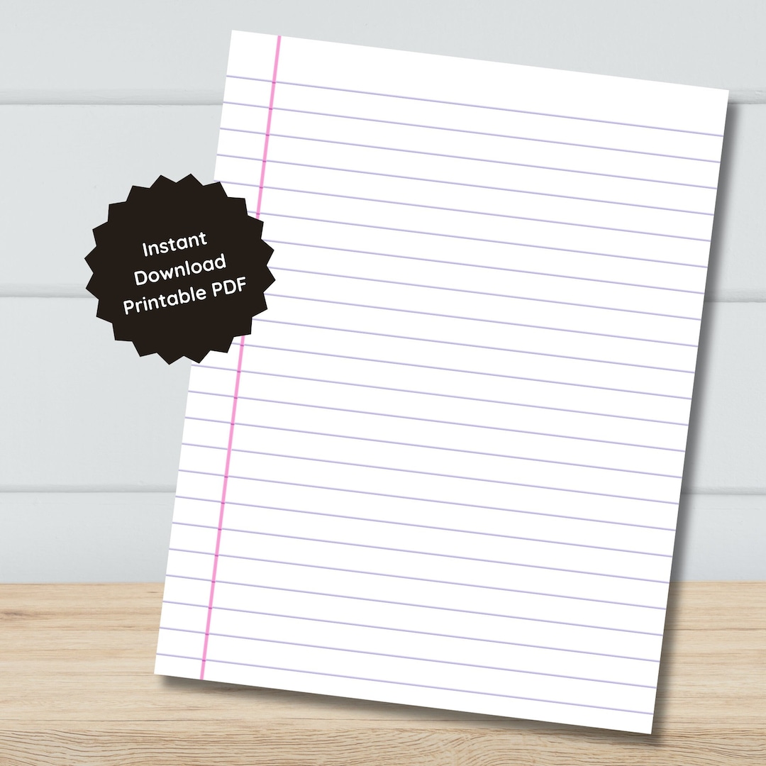 Printable Lined Paper | Note Pad Paper | Blank Lined Paper | Note ...