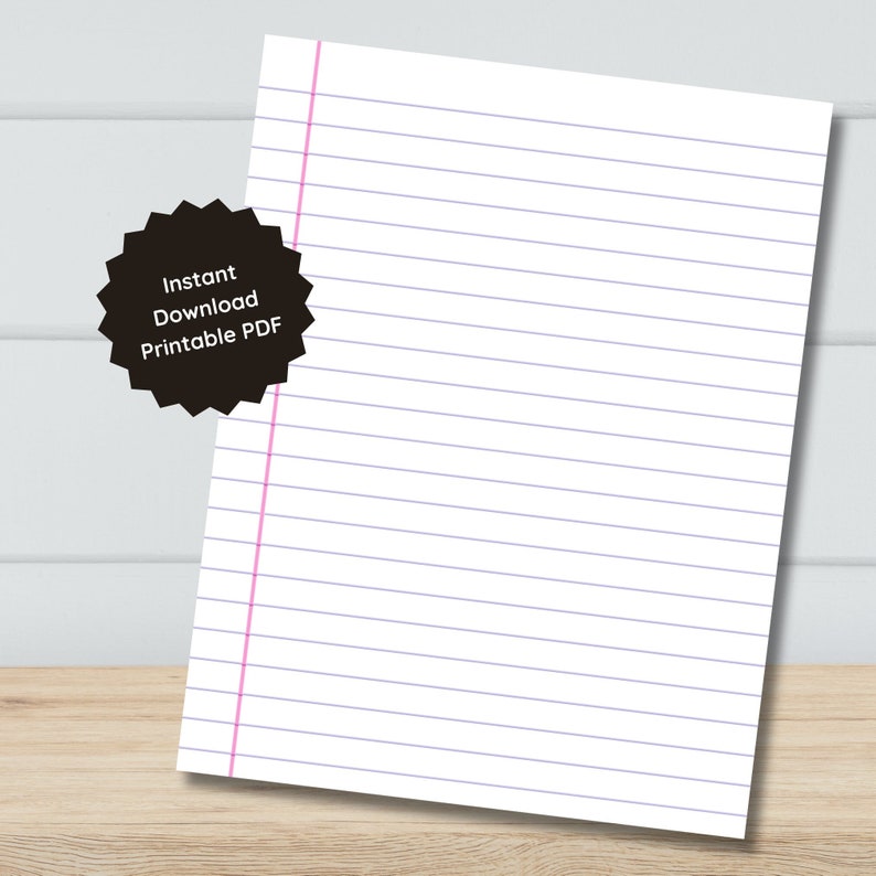 Printable Lined Paper | Note Pad Paper | Blank Lined Paper | Note ...