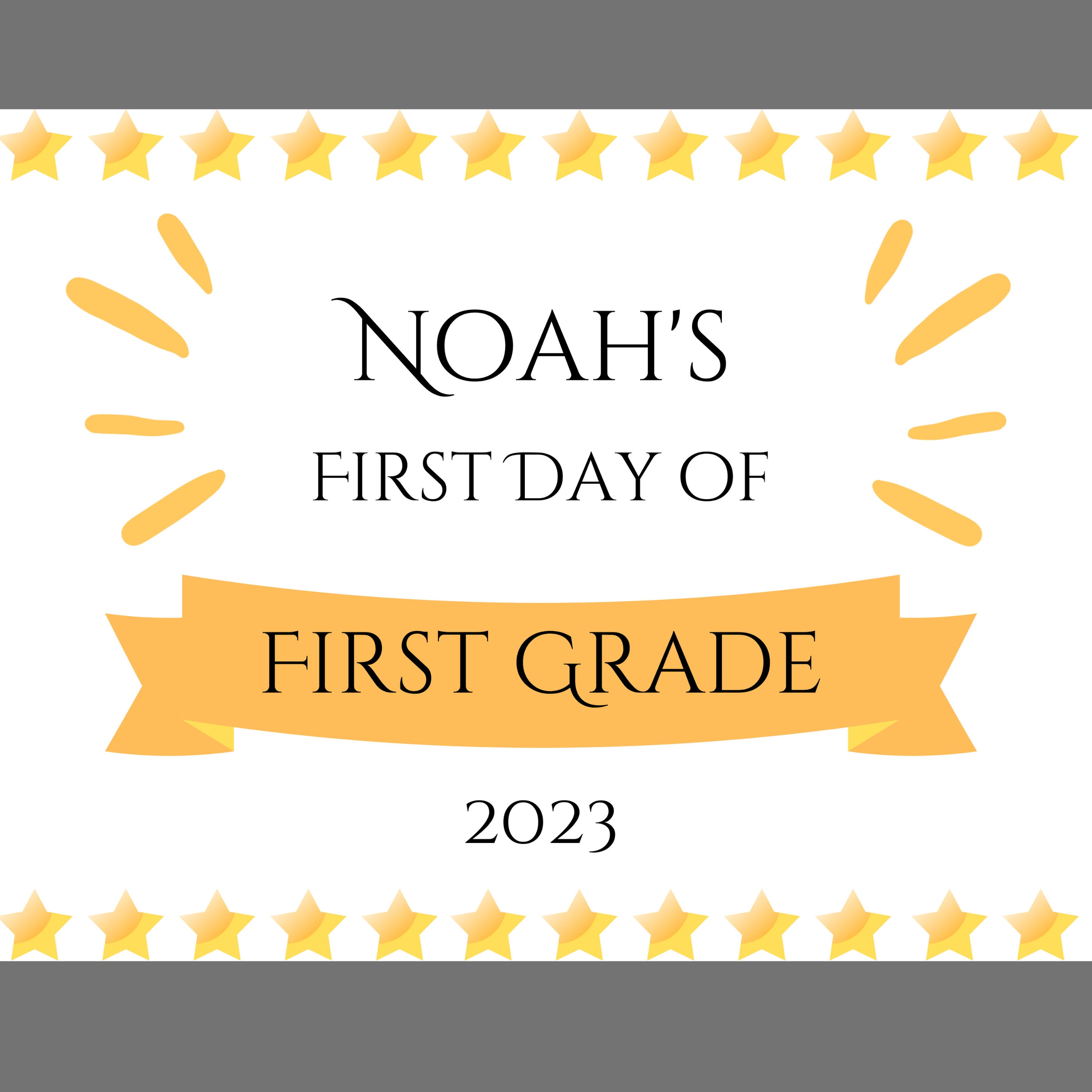 First Day of School PRINTABLE Signs All Grades | Beginning of School ...