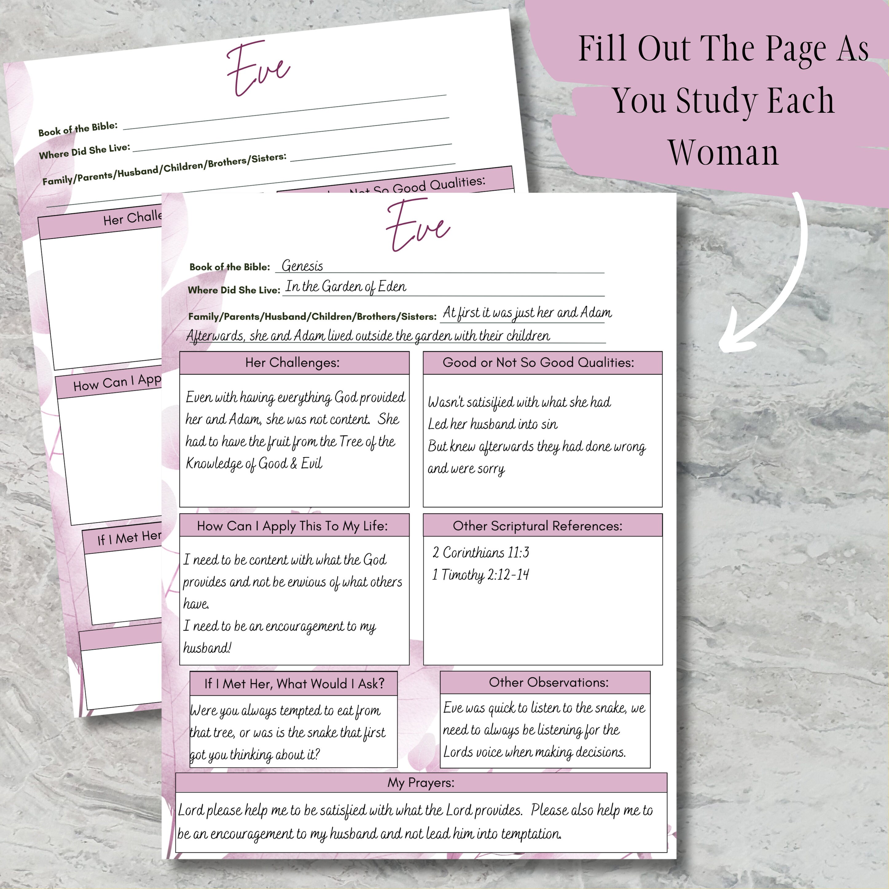 Bible Study | Women of the Bible | Women of Faith Research Worksheets ...