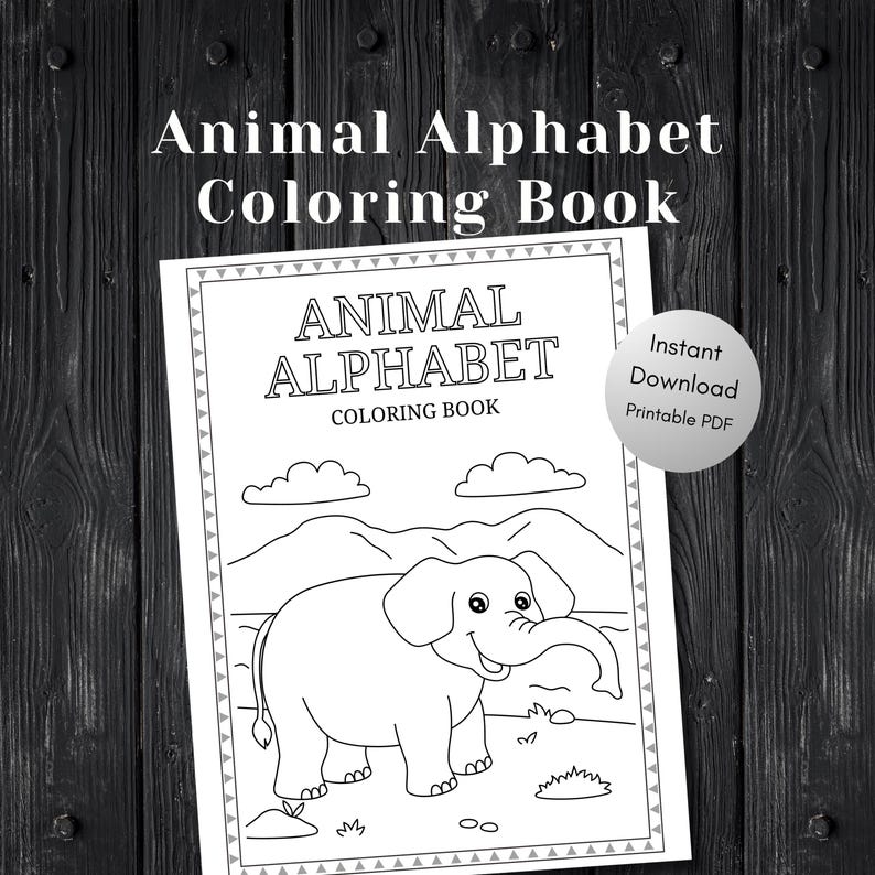 Animal Alphabet Coloring Book | Printable Coloring Book | Learning Abcs ...