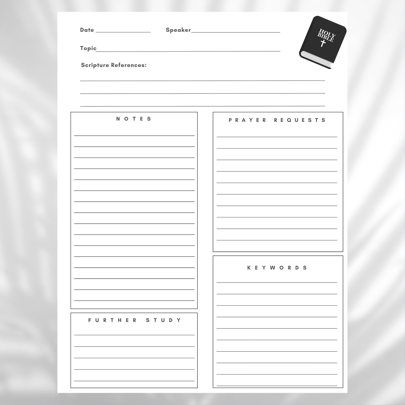 Sermon Notes, Church Sermon Notes, Sermon Journal, Church Notes Journal ...