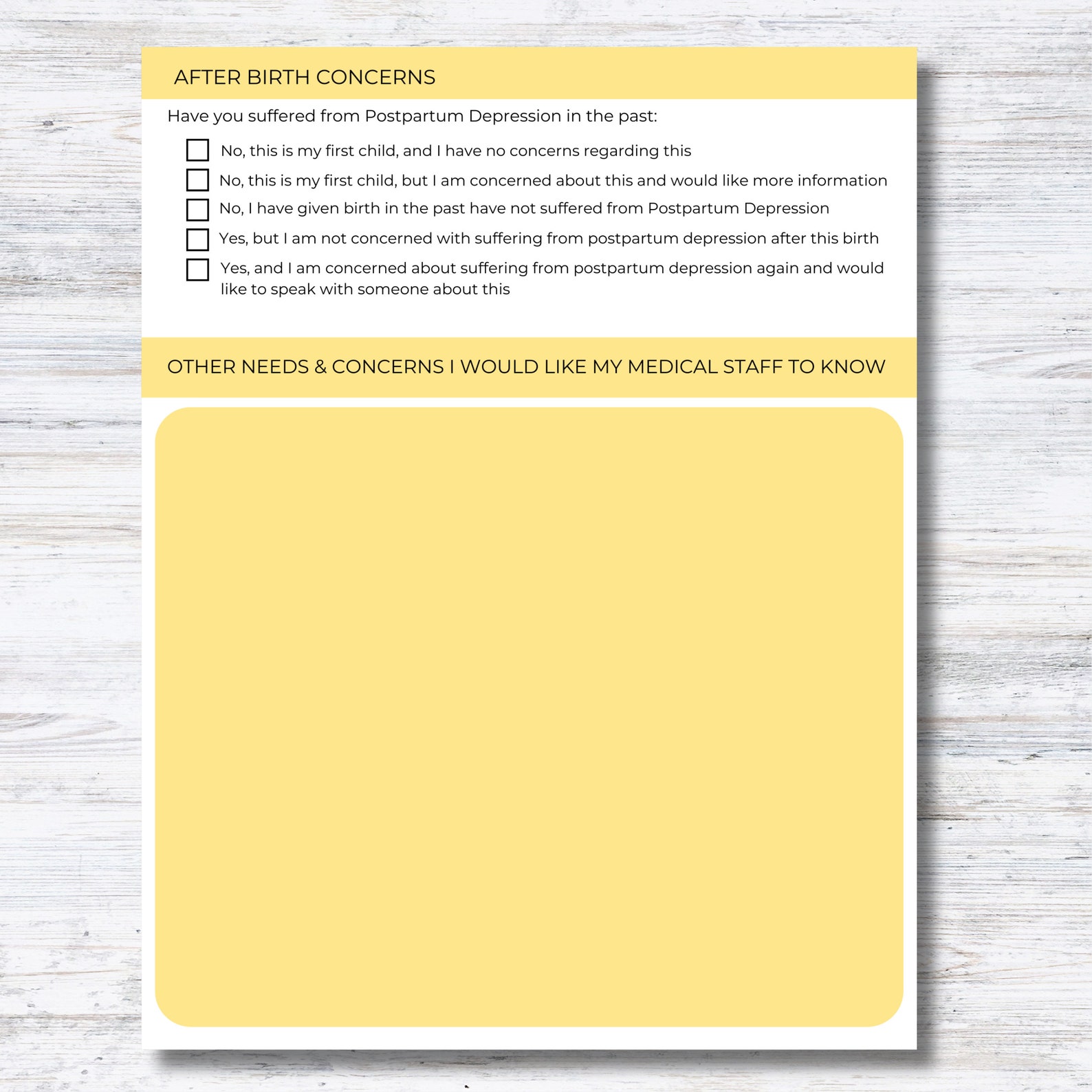 Birth Plan Template, Birth Preferences, Detailed Birth Plan, Birth Plan ...