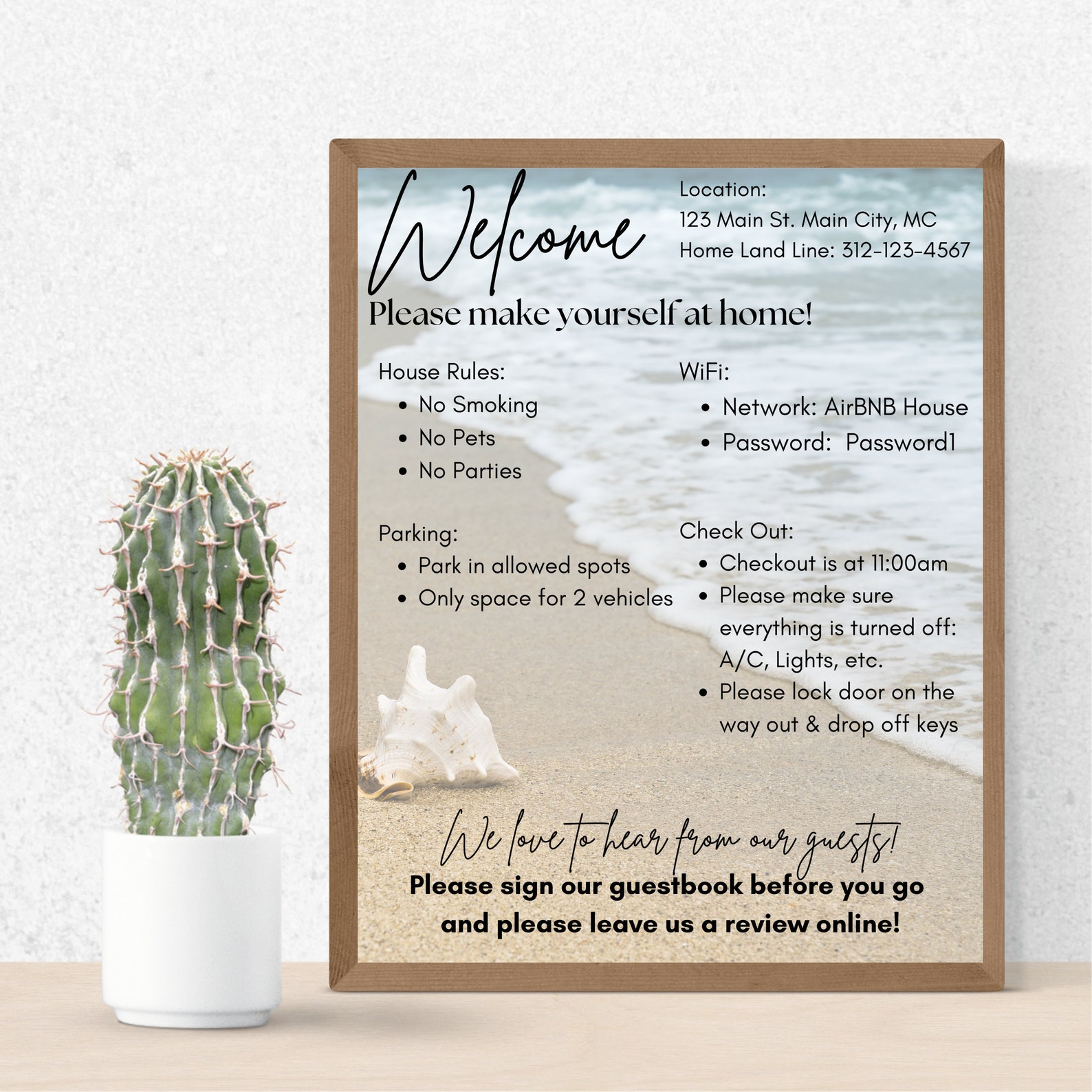 Vacation Rental Welcome Sign, Airbnb Welcome Sign, Vacation Rental ...