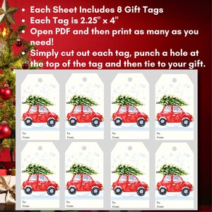 Christmas Gift Tag | Printable Christmas Gift Tag | Classic Christmas ...