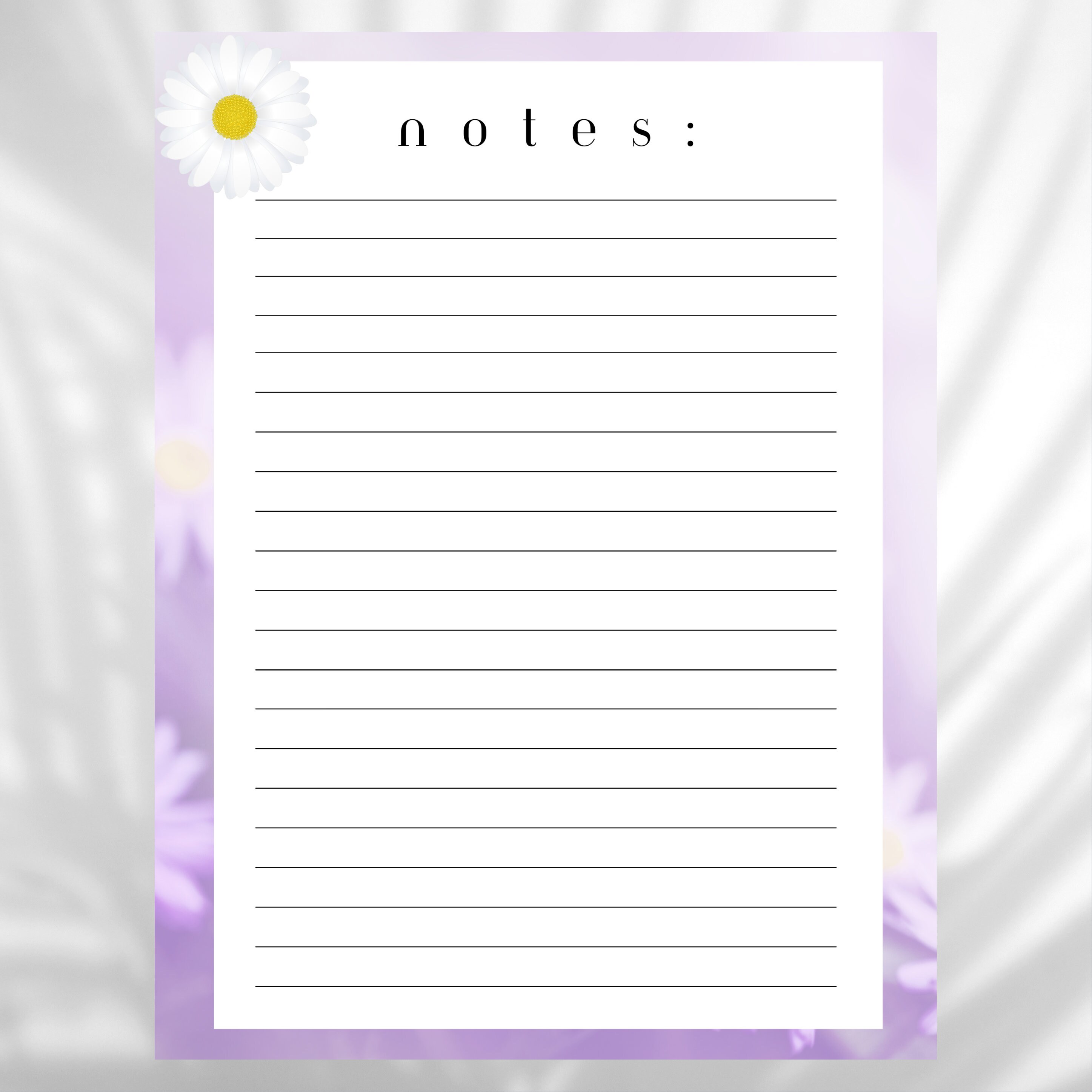 Daisy Note Paper, Daisy Note Pad Paper, Journal Paper, Journal Paper ...