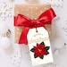 Christmas Gift Tag Printable Christmas Gift Tag Poinsettia Gift Tag ...