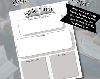 Bible Study Notes Page - Etsy