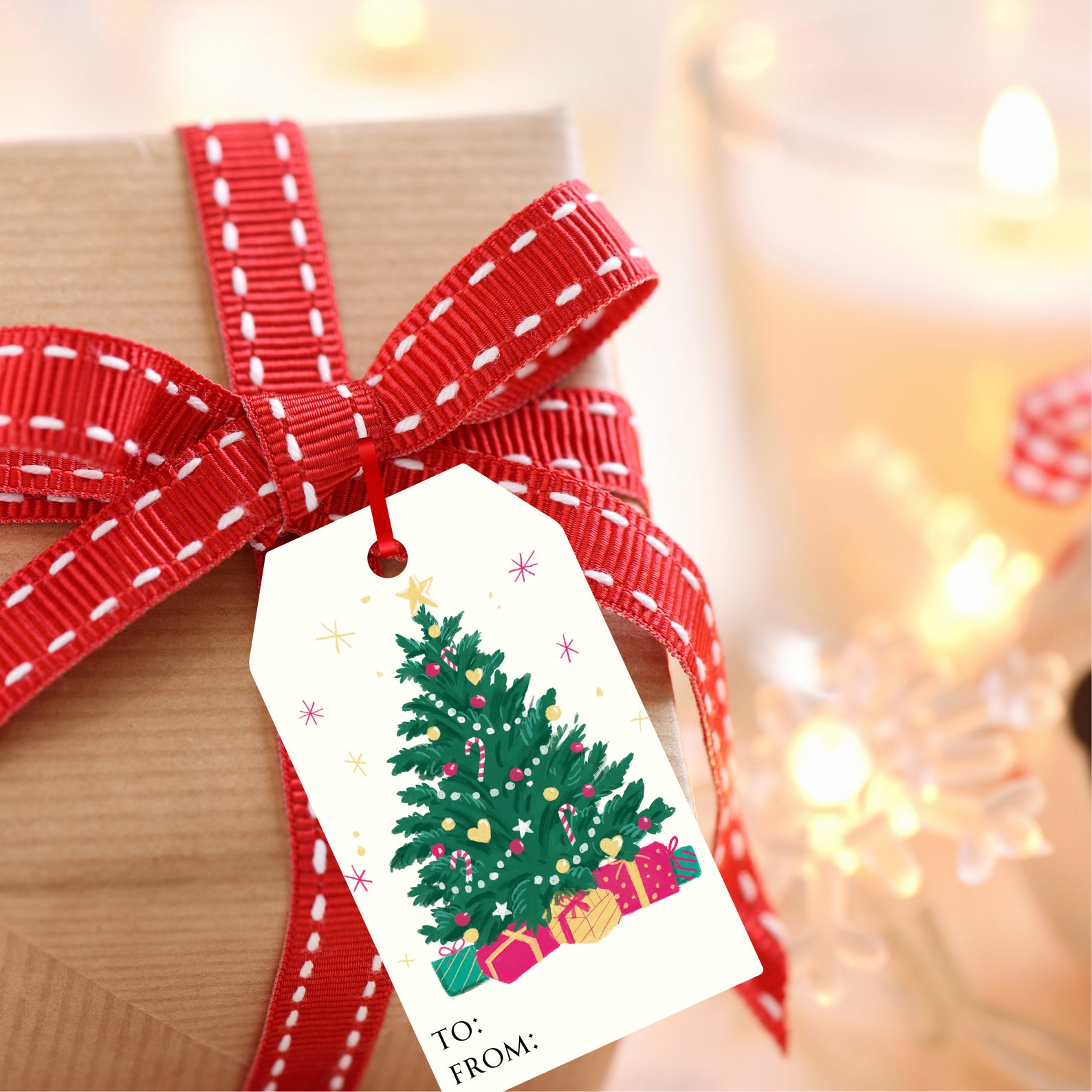 Christmas Gift Tag | Printable Christmas Gift Tag | Christmas Tree Gift ...