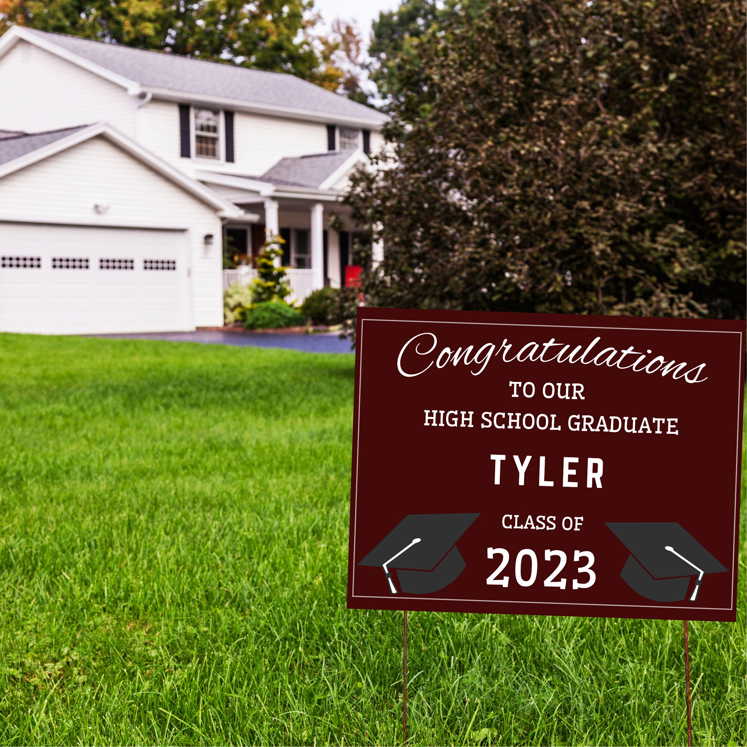 Graduation Yard Sign, High School Graduation Yard Sign, College ...