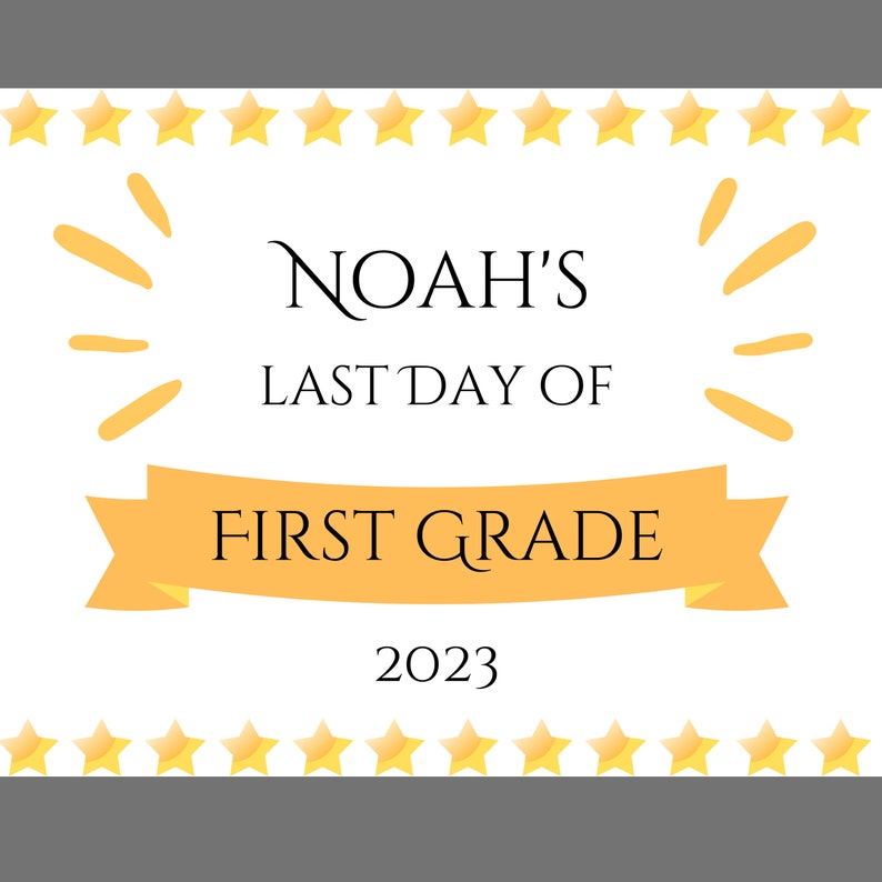 Last Day of School PRINTABLE Signs All Grades | End of School Signs ...