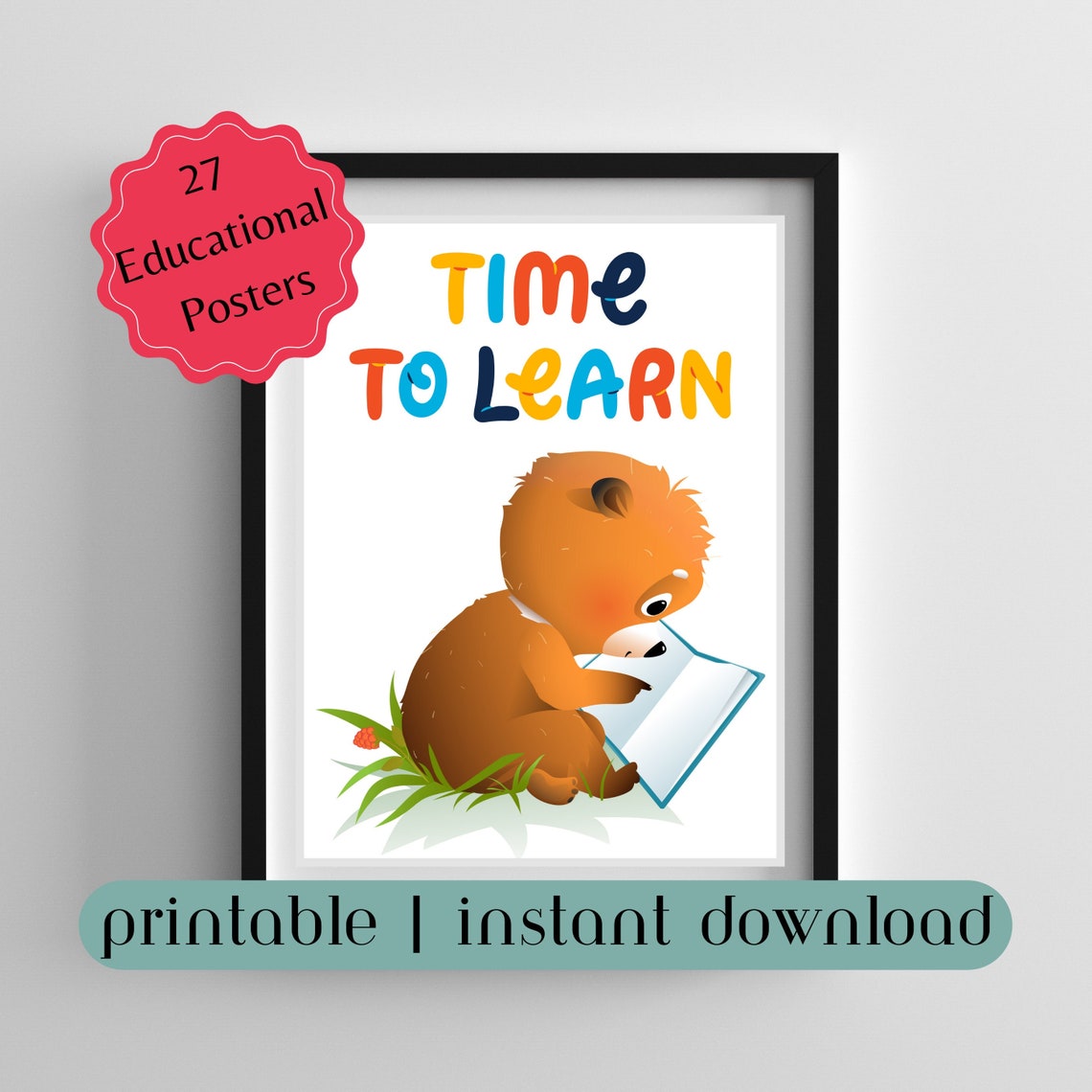 Educational Posters Classroom Decor Homeschool Posters Kindergarten Pre ...