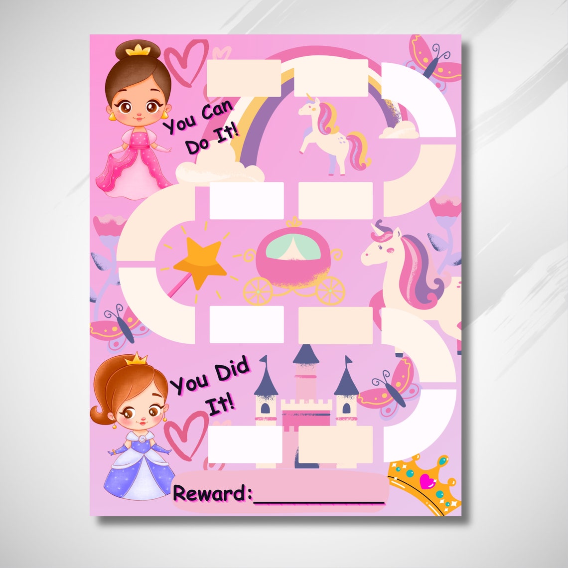 Princess Reward Chart for Kids | Behavior Chart for Kids | Printable ...
