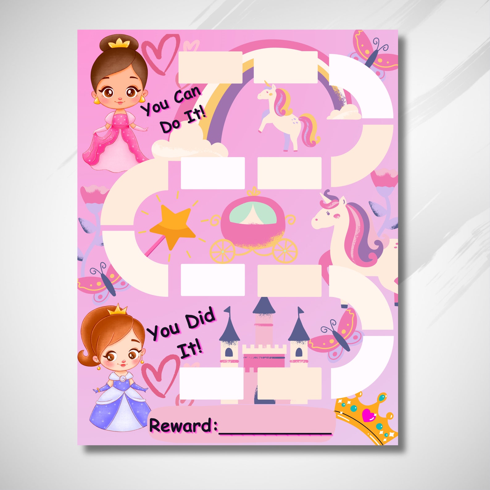 Princess Reward Chart for Kids | Behavior Chart for Kids | Printable ...