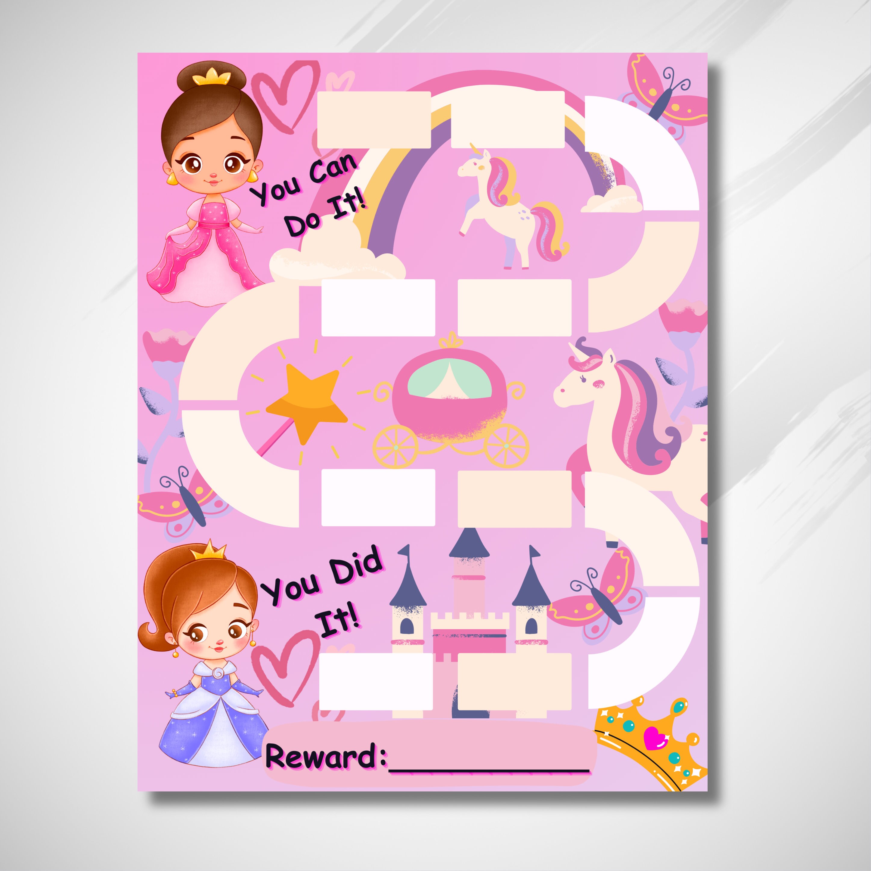 Princess Reward Chart for Kids | Behavior Chart for Kids | Printable ...