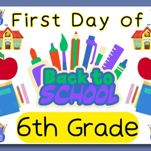 First Day of School Sign | Back to School Sign | Printable First Day ...