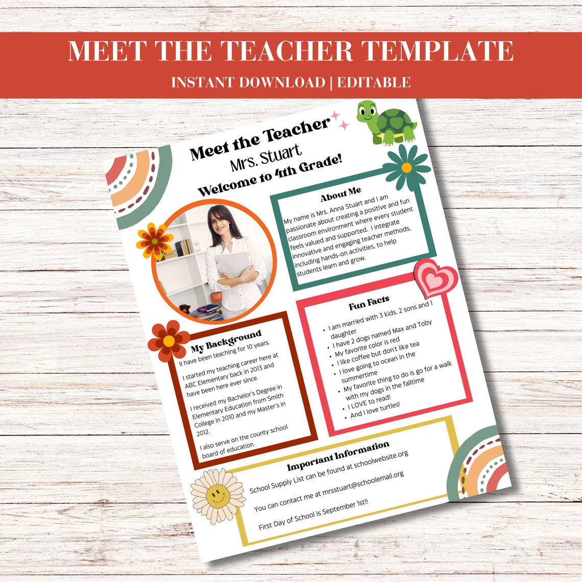 Meet the Teacher | Retro Meet the Teacher | Boho Meet the Teacher ...