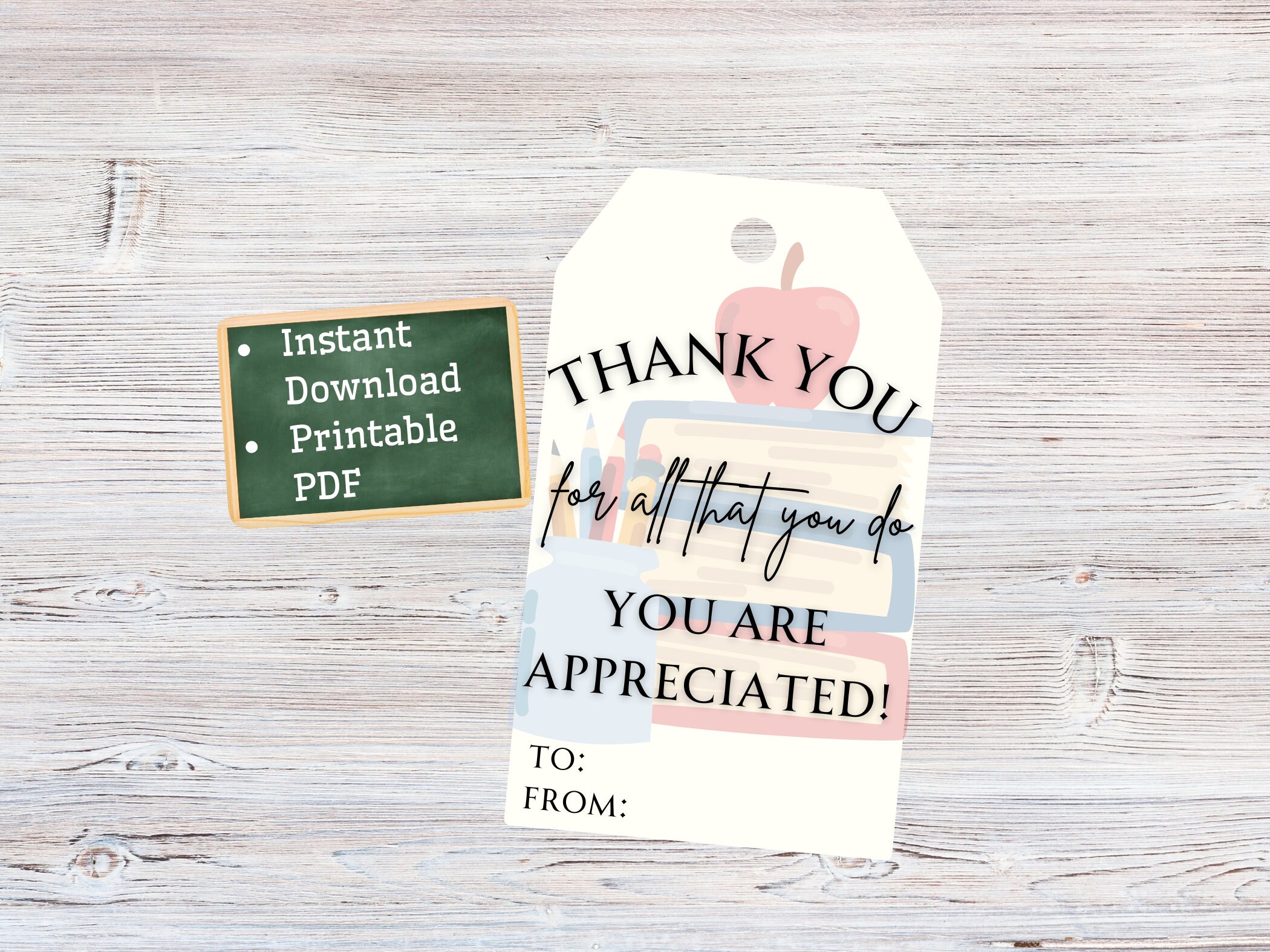 Teacher Appreciation Gift Tag |thank You Gift Tag | Teacher ...
