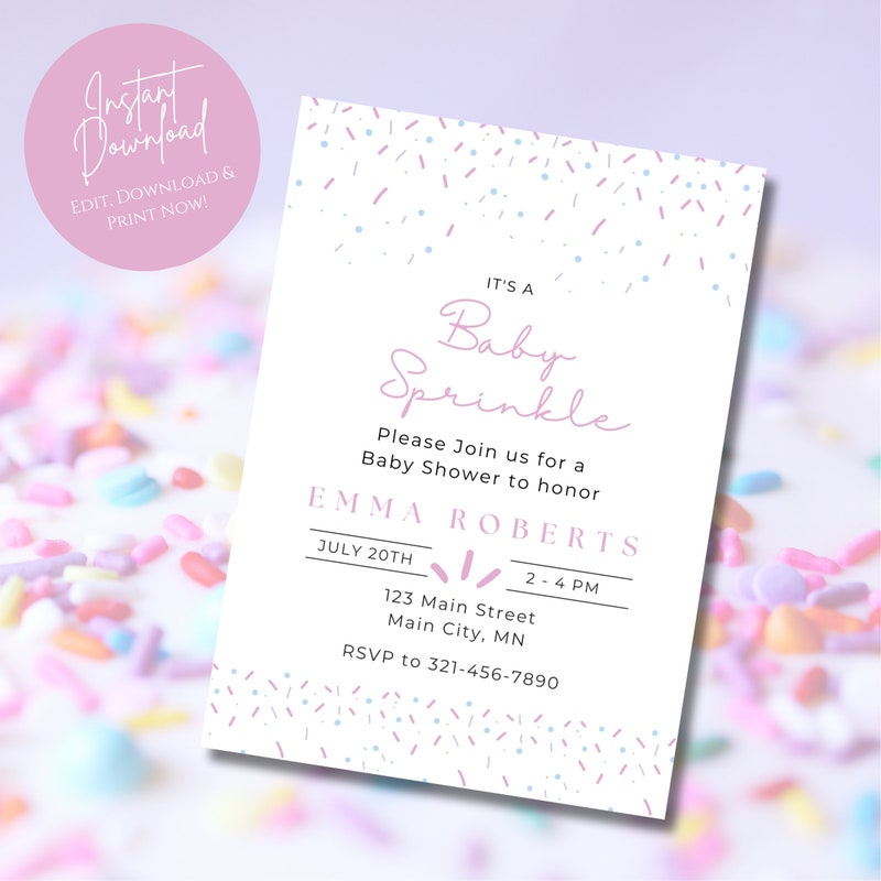 Sprinkle Invitation - Etsy