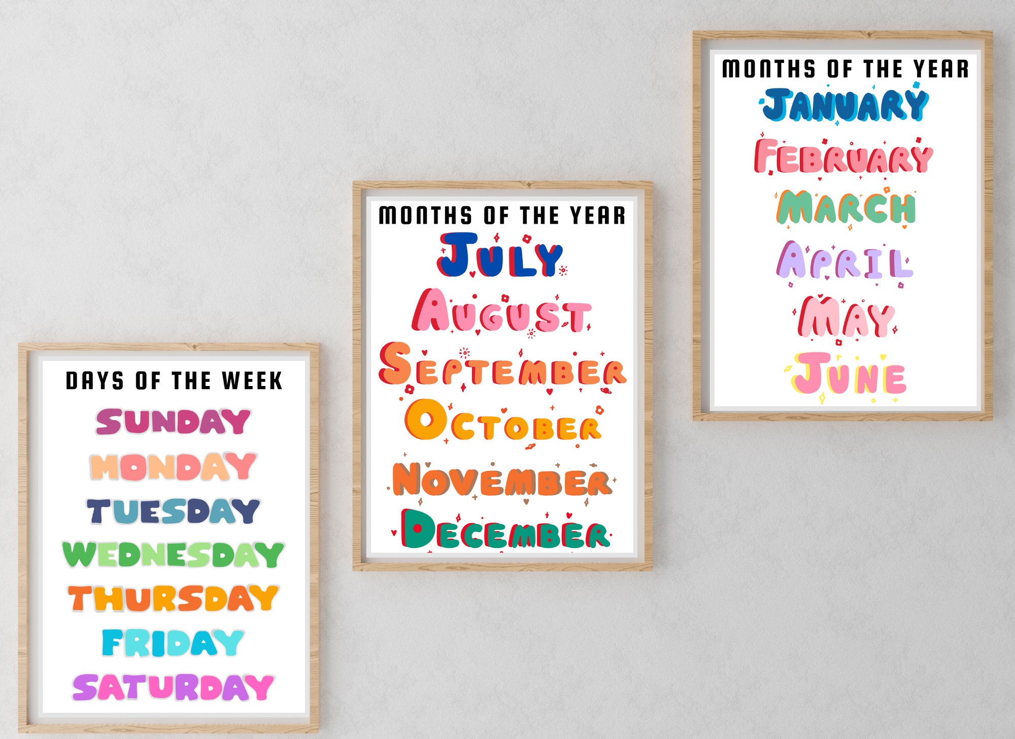 Educational Posters Classroom Decor Homeschool Posters Kindergarten Pre ...