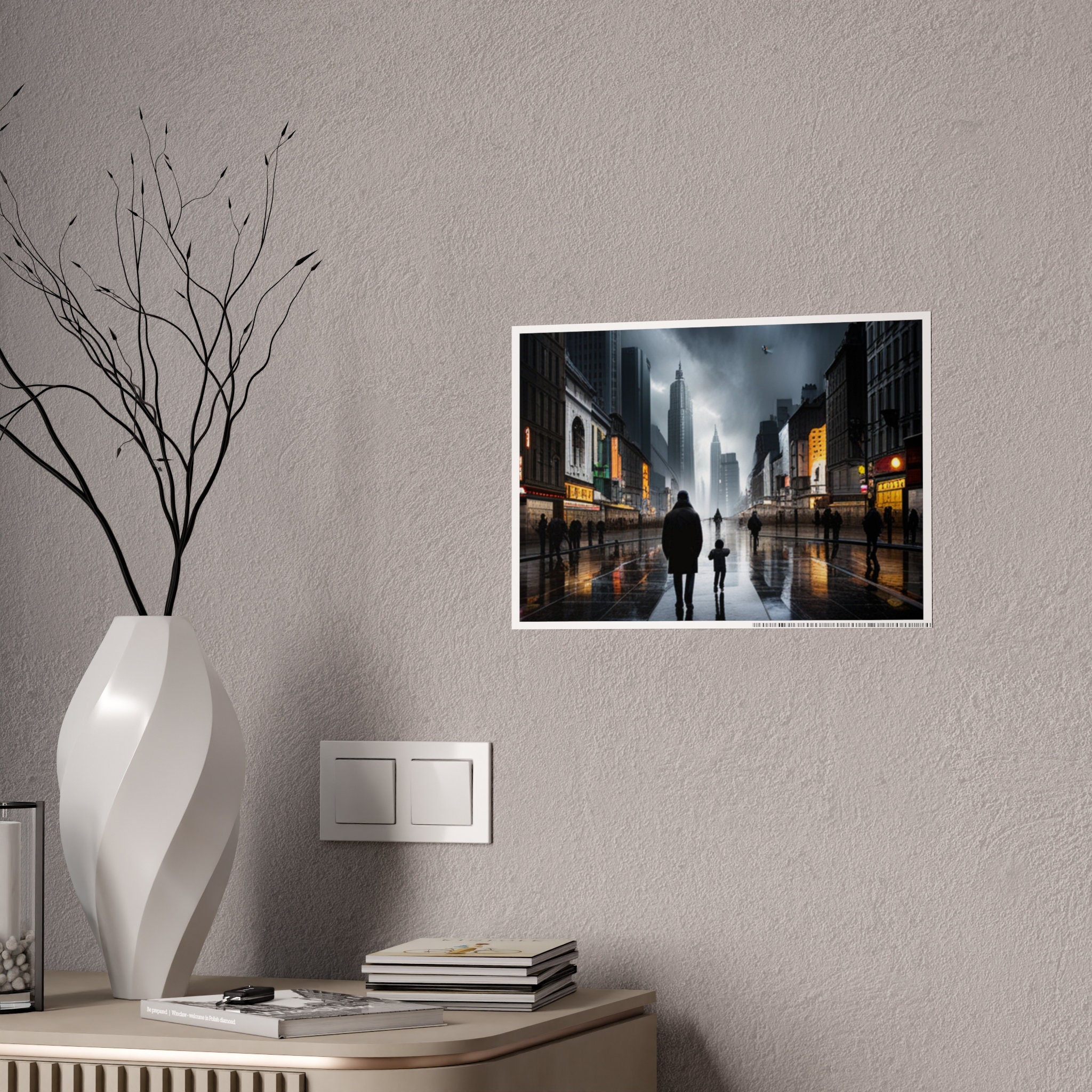 Gloss Poster Night, City, Dark, Aesthetic, 16.5 X 11.7 Poster, House ...