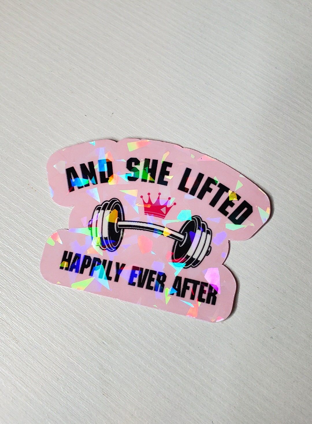 Fitness Sticker Gym Sticker and She Lifted Happily Ever After Muscle ...