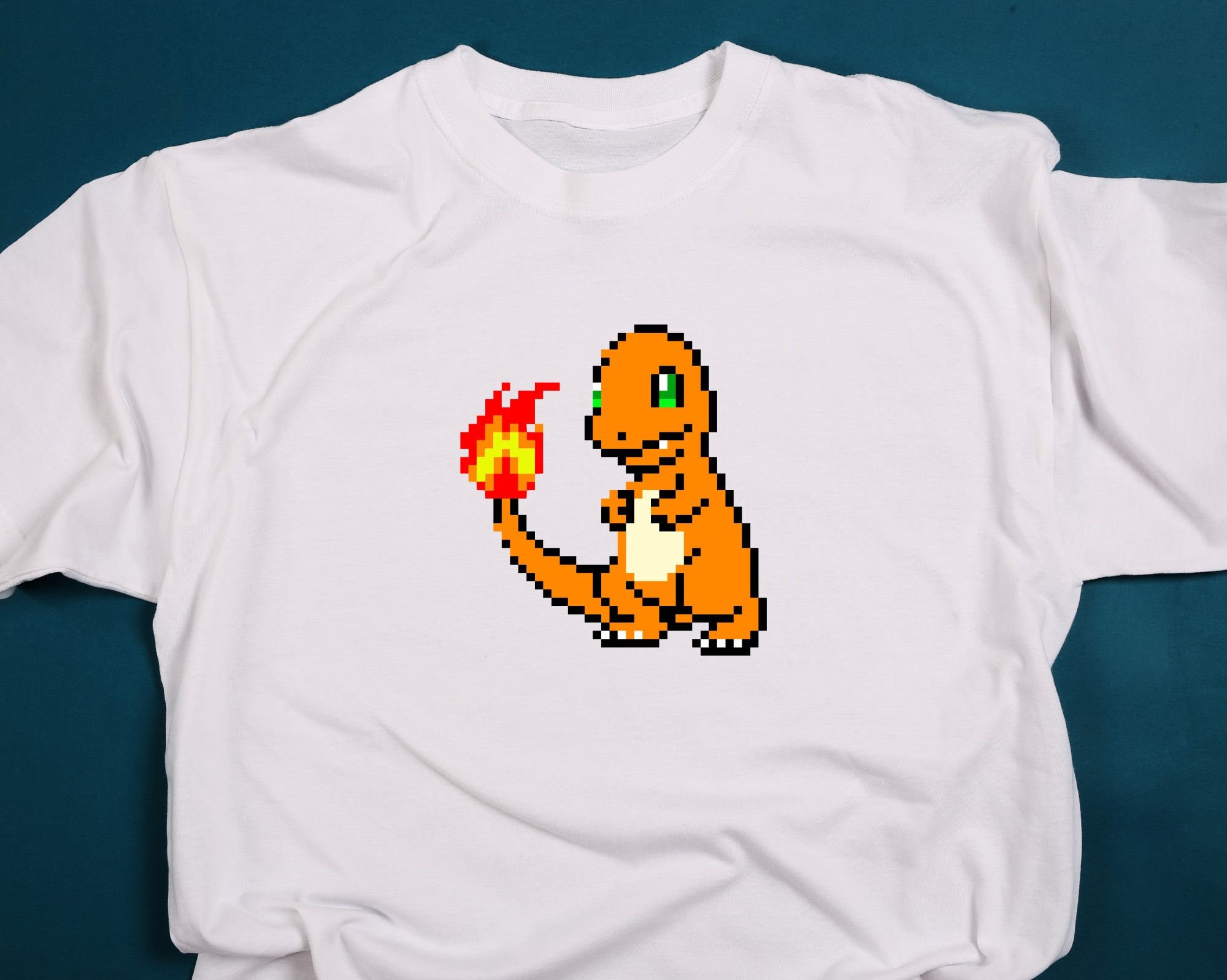 Charmander Pixel Art SVG, Layered SVG Bundle, Cartoon Clip Art, Cricut ...
