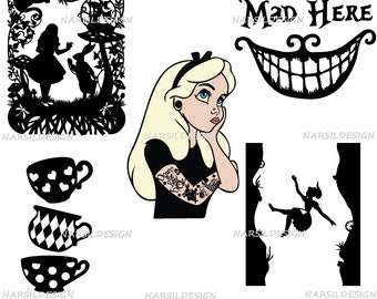 1181 Files Alice in Wonderland SVG Bundle, Alice SVG, Princess Svg ...