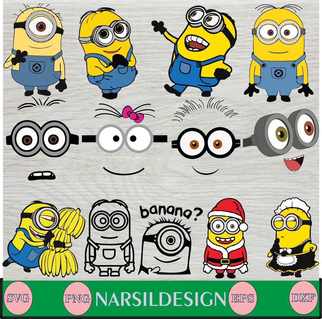 Minions Svg Bundle Minion SVG for Craft Machines Cricut - Etsy UK