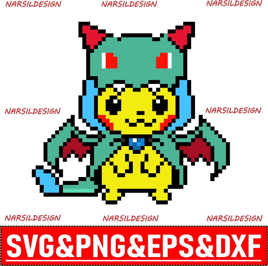 Pikachu SVG Pixel Art, Pokemon Svg, High Quality Layered Files, Svg ...