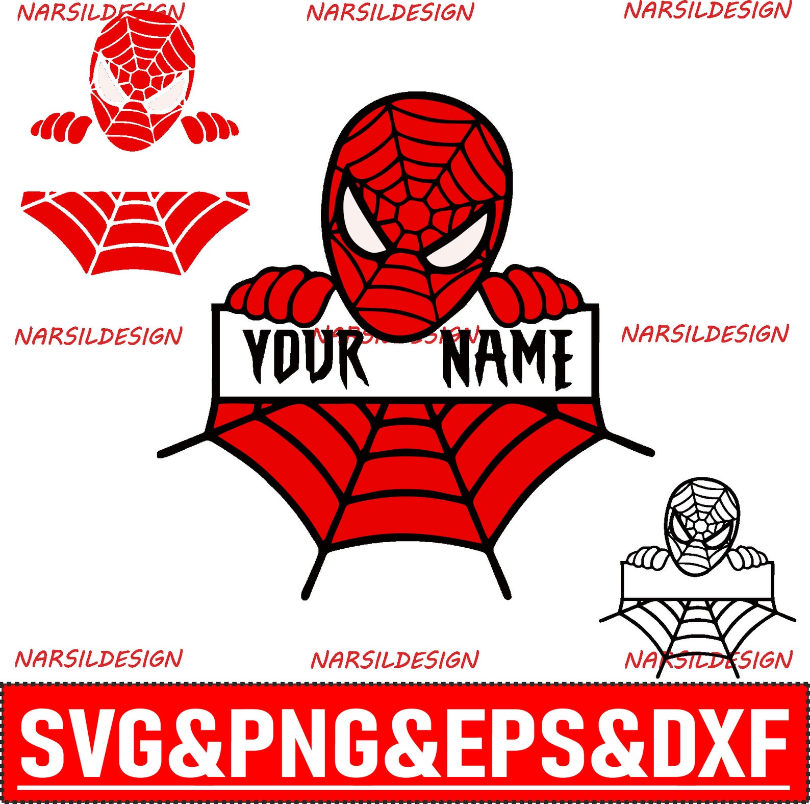 Spiderman SVG, Layered Superhero Clip Art (png, Eps, Dxf) - Etsy Canada