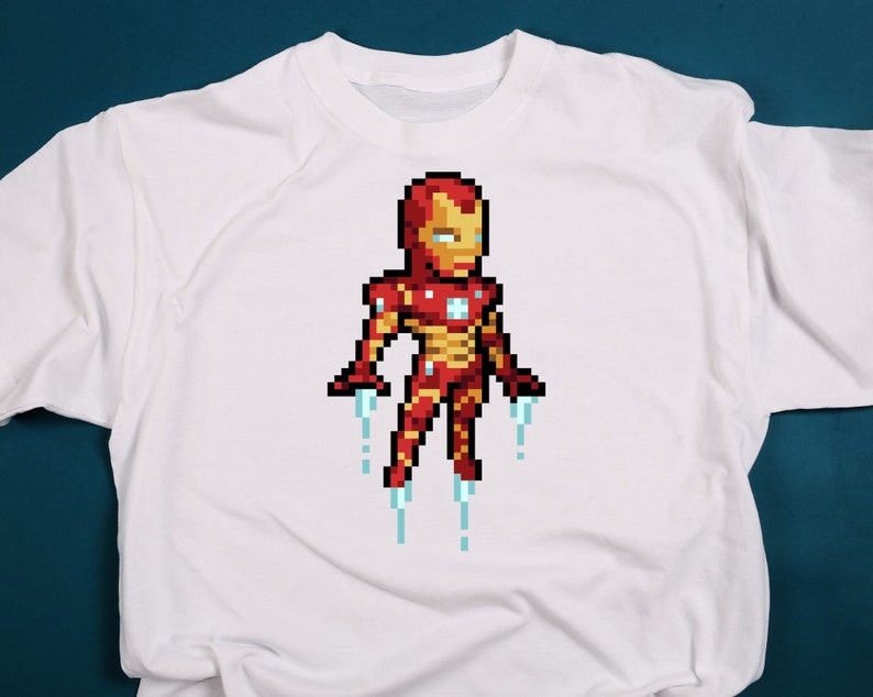 Iron Man Pixel Art SVG, Superhero svg, Archivos svg de alta calidad ...
